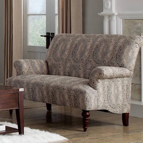 Craftmaster Accent Chairs Traditional Settee With Rolled Arms And