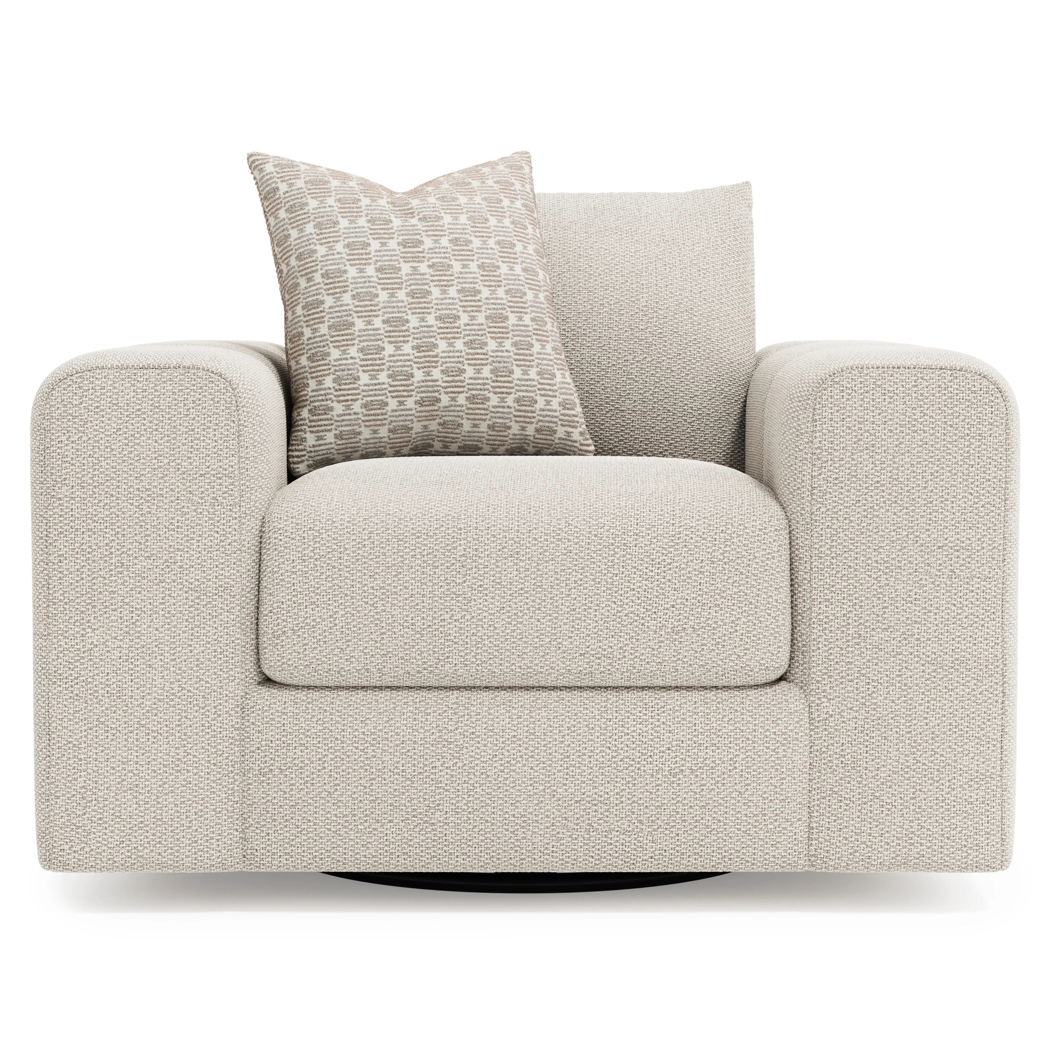 Bernhardt Bernhardt Living 107108993 Vista Fabric Swivel Chair | Baer's ...
