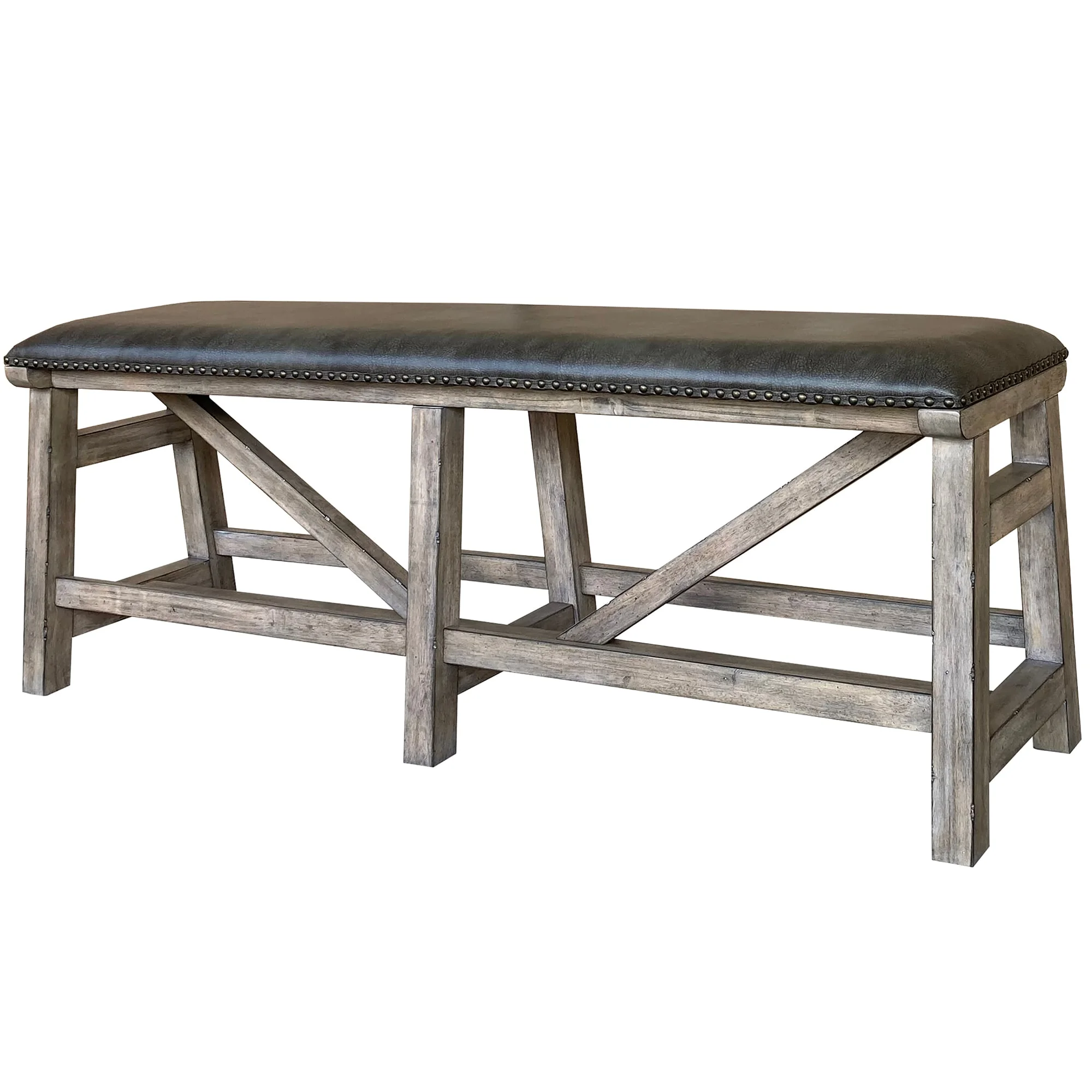 Parker House Lodge DLOD#1226 Rustic Upholstered Counter Bench | Pilgrim ...