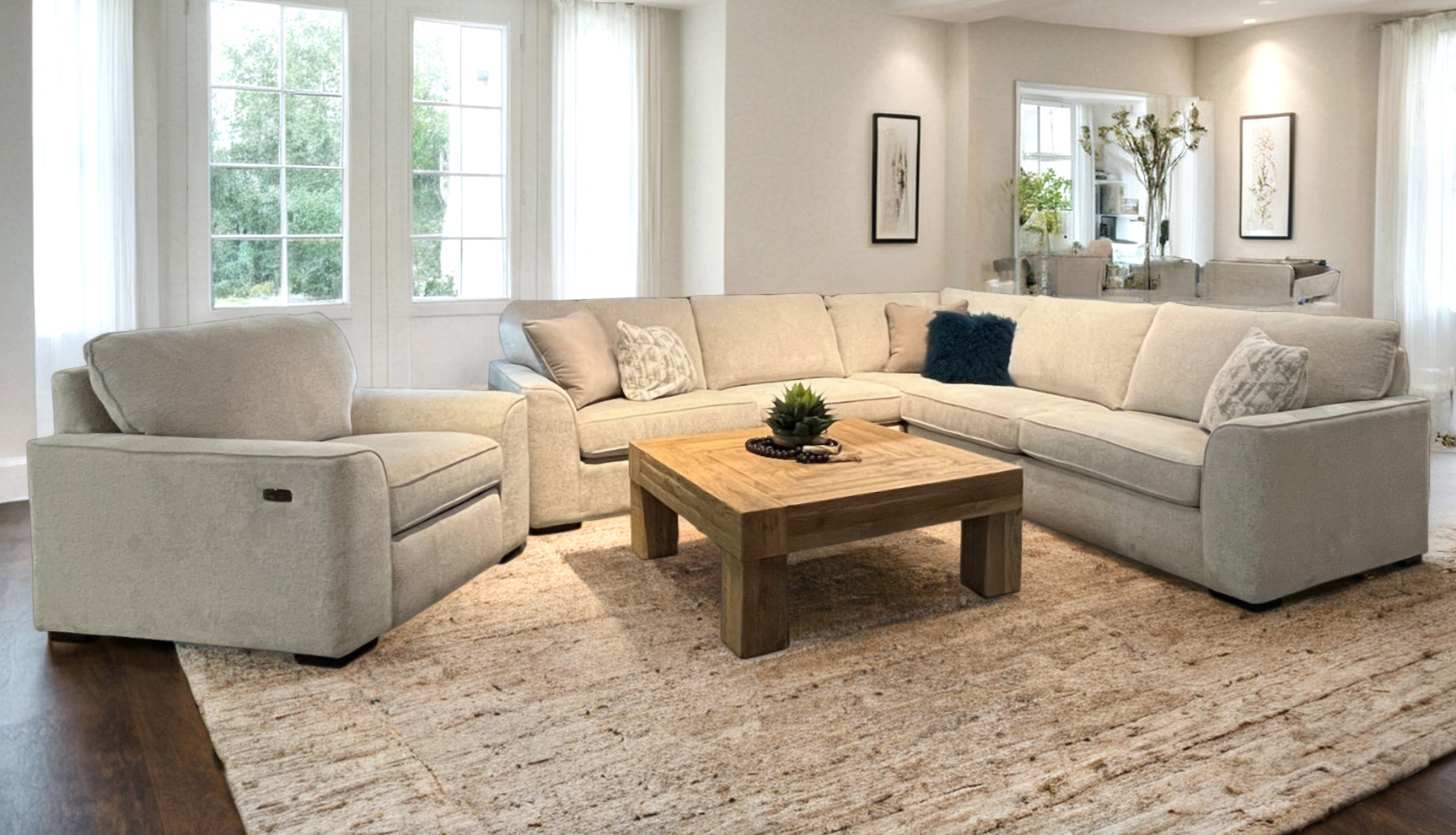 Decor-Rest 2786 152.278601 3-Piece Corner Sectional Sofa | Stoney Creek ...