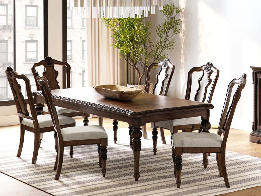 Bernards Coventry 1988-500x1+1988-510x3 7-PC Dining Group | Royal Furniture | Table & Chair Set ...