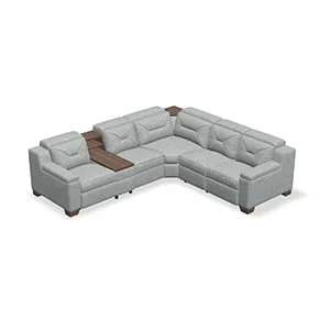 Palliser Apex 44008-5H/F2/1H/19/S1/4H 5-Seat Chaise Sectional with Storage Console and Two ...