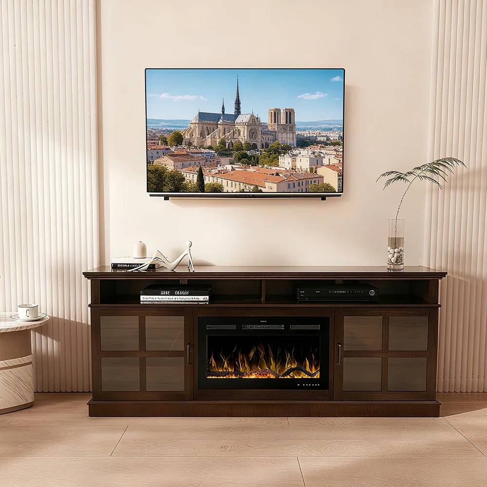 FIREPLACE TV STANDS 31541 VANCE BROWN 72" FIREPLACE TV STAND | | 7 Day Furniture | TV Stands