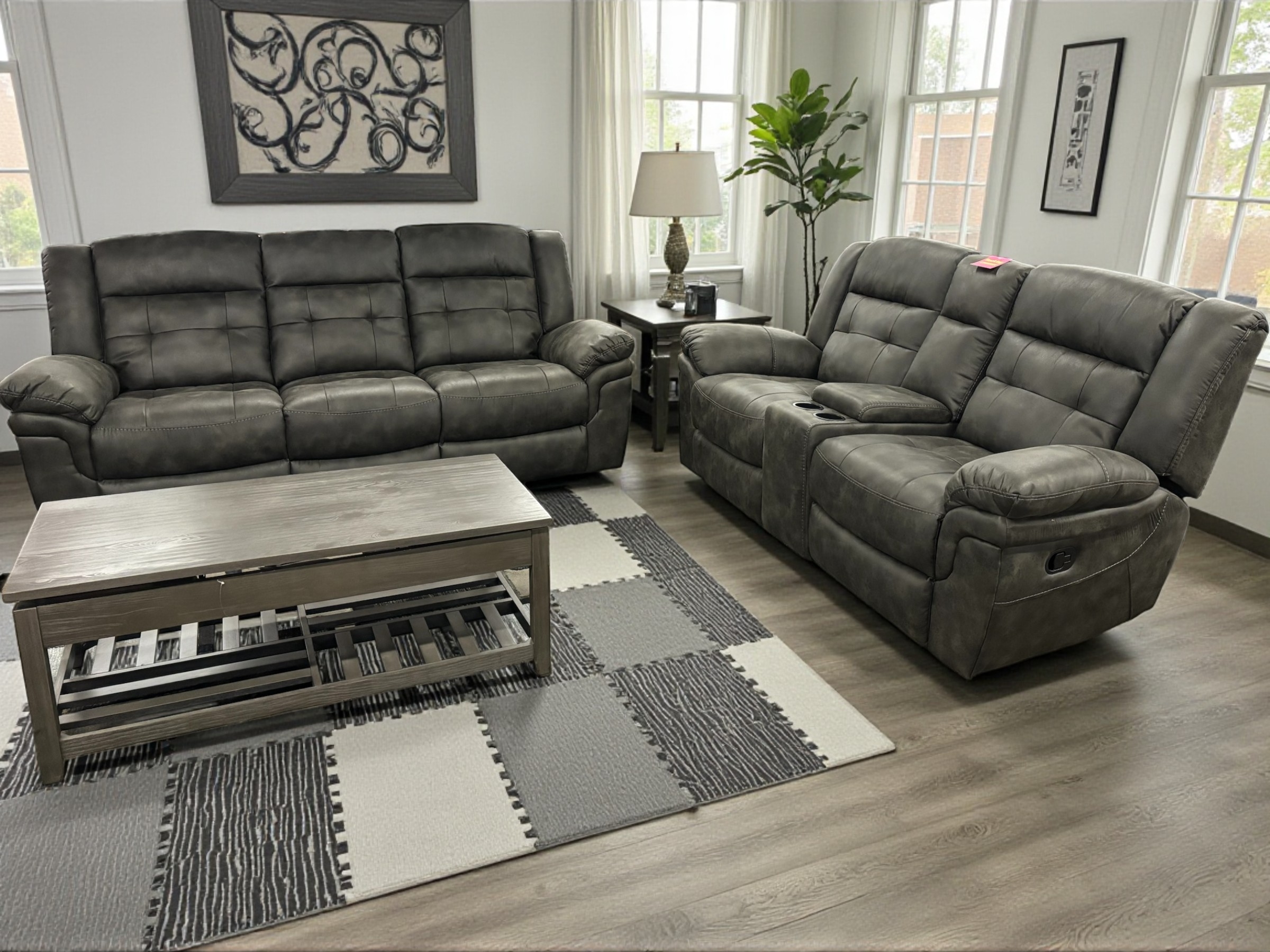 valor 99977 VALOR GREY SOFA & LOVESEAT | | 7 Day Furniture | Stationary ...
