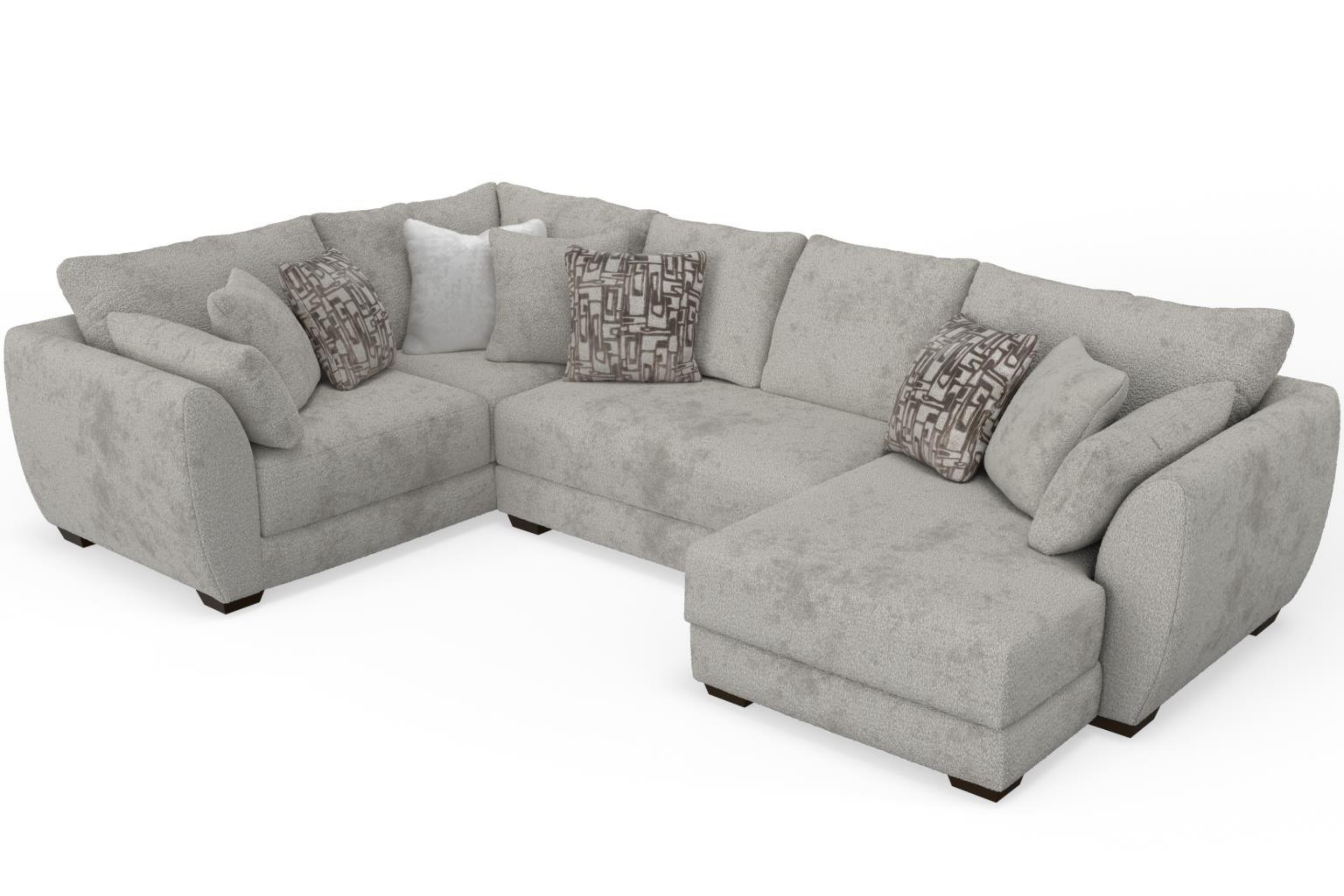 Fresh Kush Living 32582 SOPHIA LIGHT GREY RAF CHAISE, | SECTIONAL | 7 ...