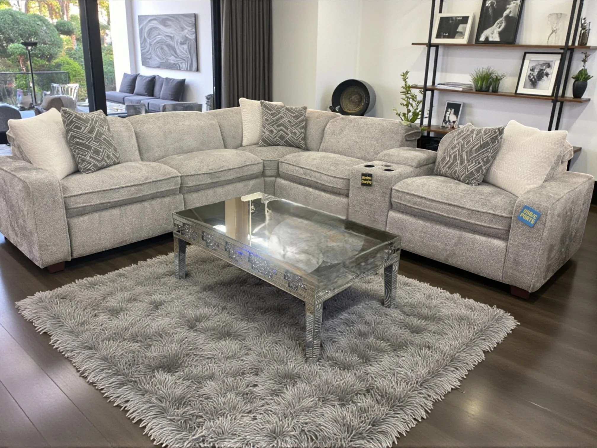 PRINCETON 64009 PRINCETON GREY 6 PIECE DOUBLE POWER | RECLINING ...