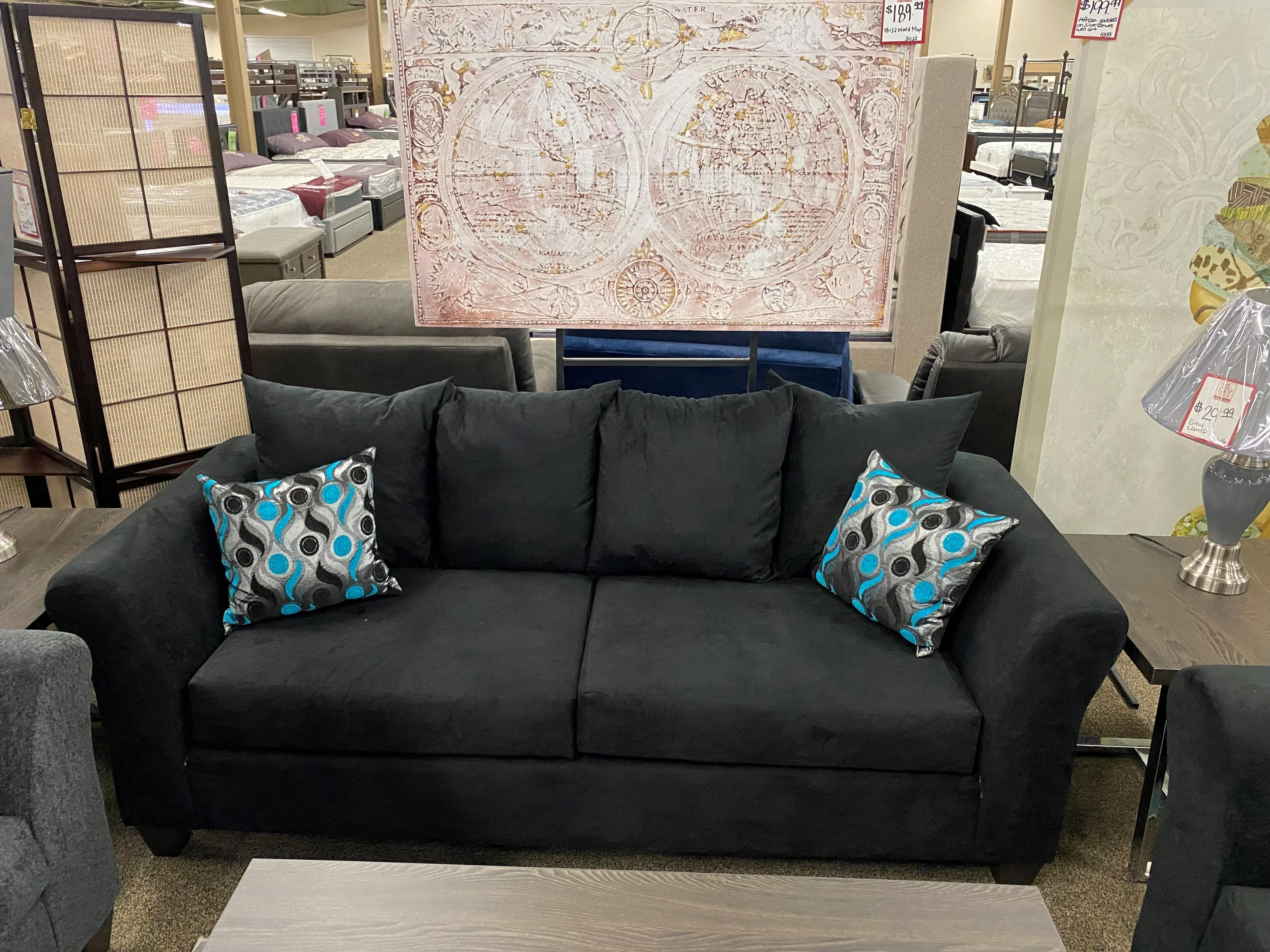 JITTERBUG 58061 JITTERBUG BLACK SOFA | | 7 Day Furniture | Uph ...