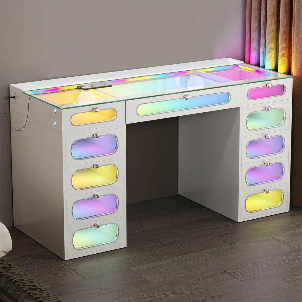QUEEN VANITY 31550 QUEEN II WHITE RGB VANITI | | 7 Day Furniture | Vanity