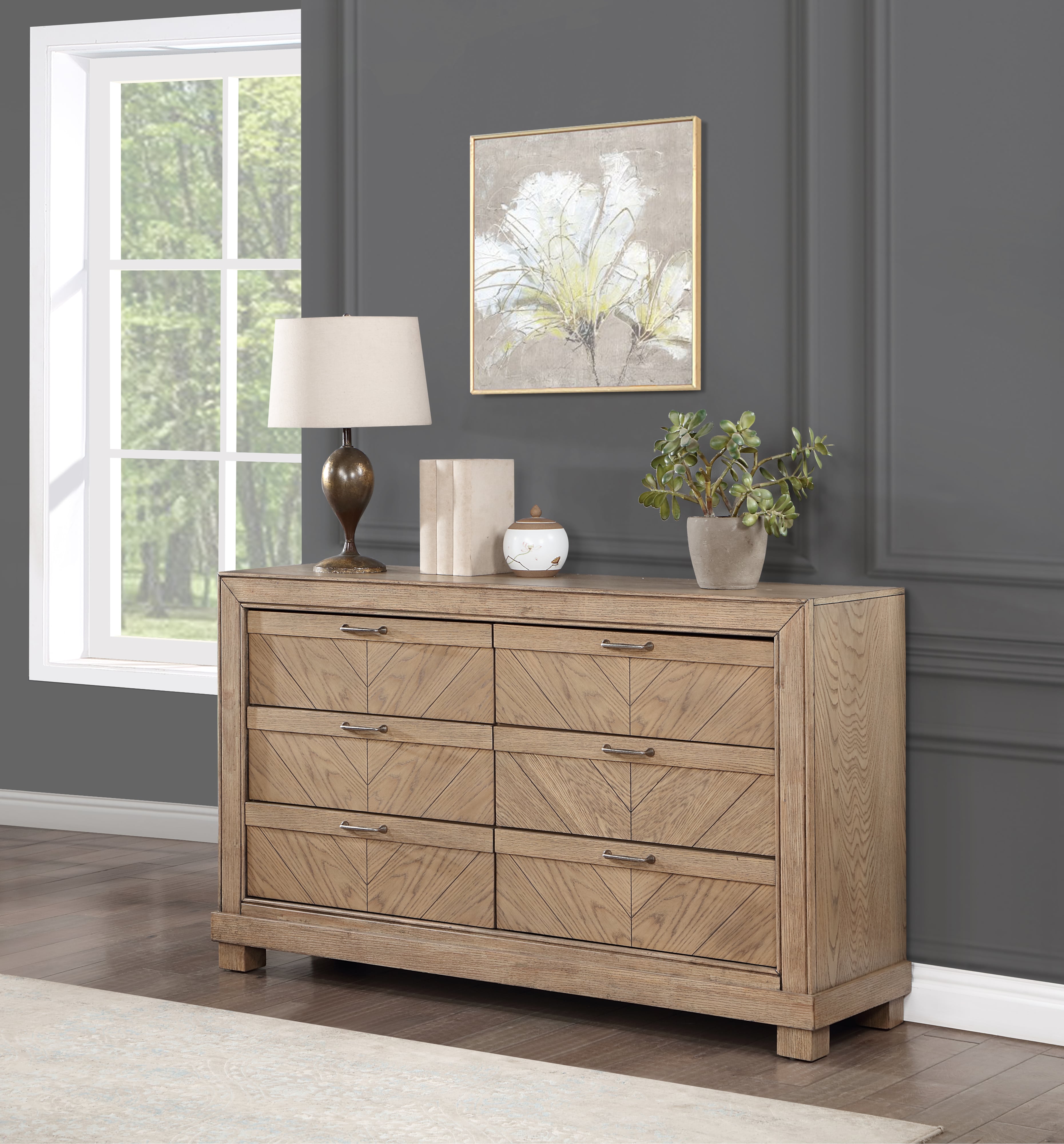Steve Silver Montana MON900DRS Montana Rustic 6-Drawer Dresser - Sand ...