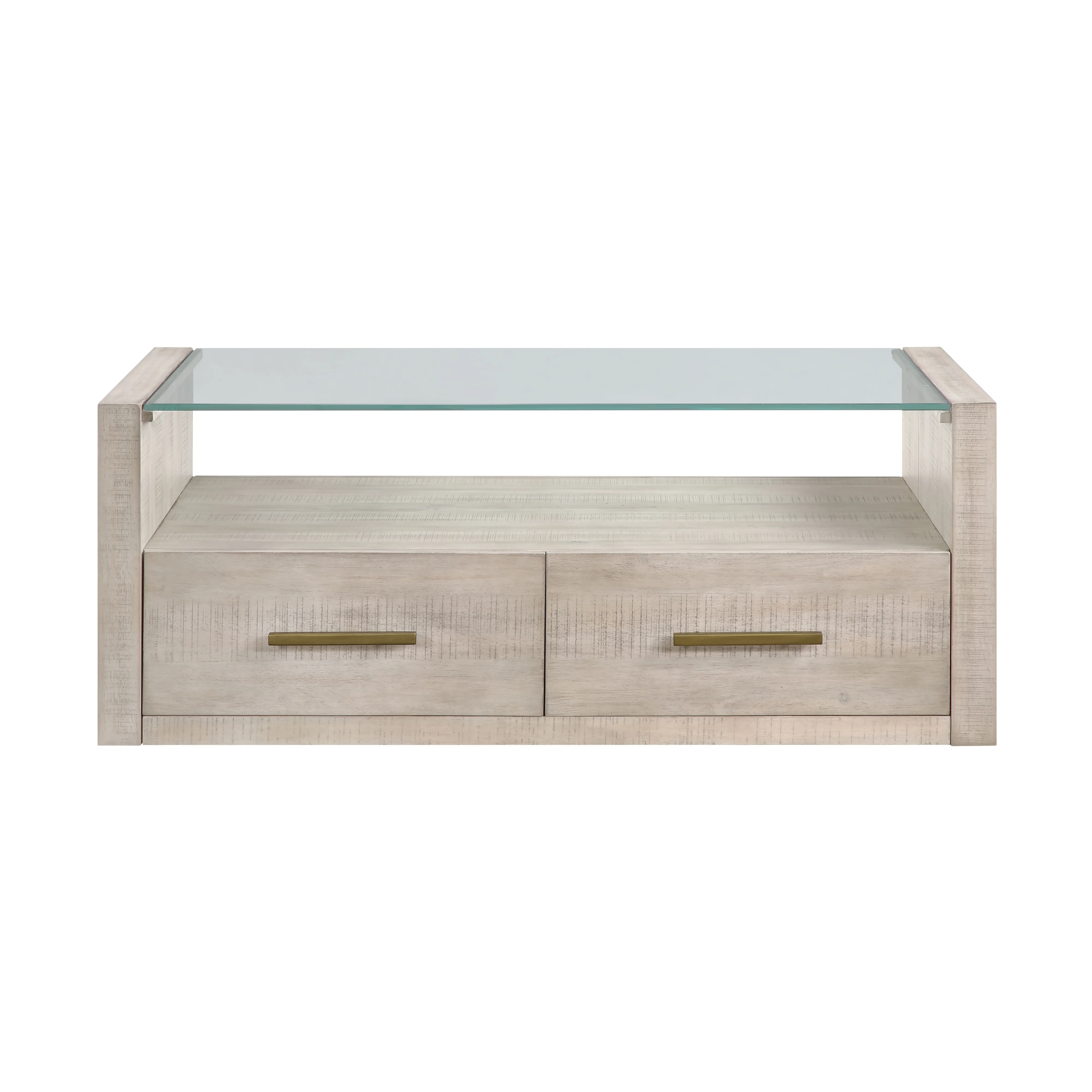 Steve Silver Garland GA100TC Modern Rustic Glass-Top Coffee Table w ...
