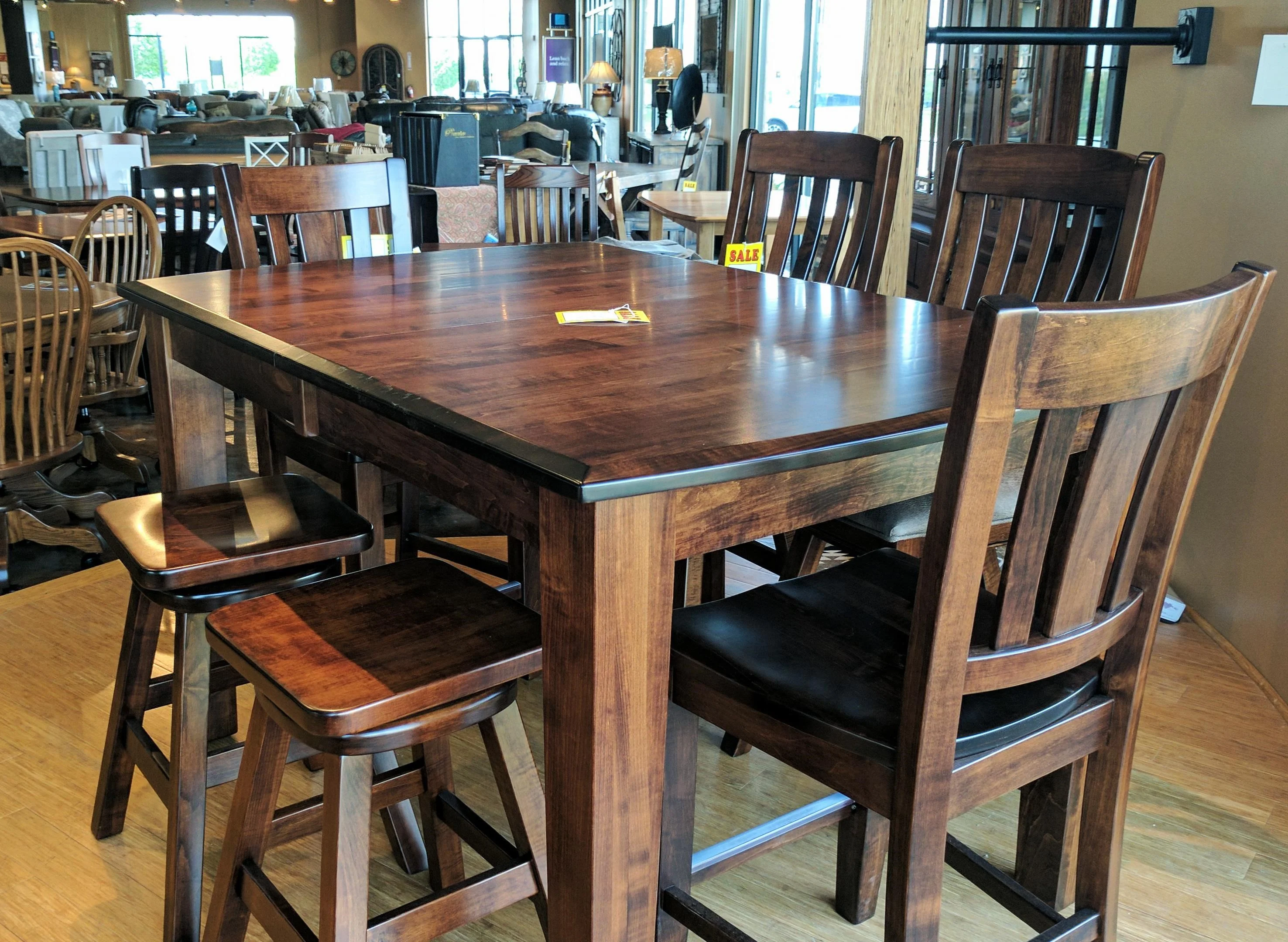 Oakwood Industries Monterey 172 Rectangle Kitchen Table with Wood Block ...