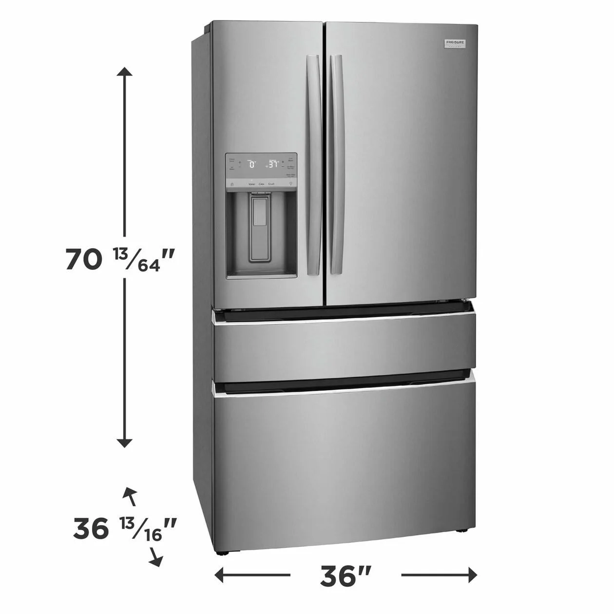 Frigidaire GRMS2773AF 26 Cu. Ft. Standard-Depth 4-Door French Door ...