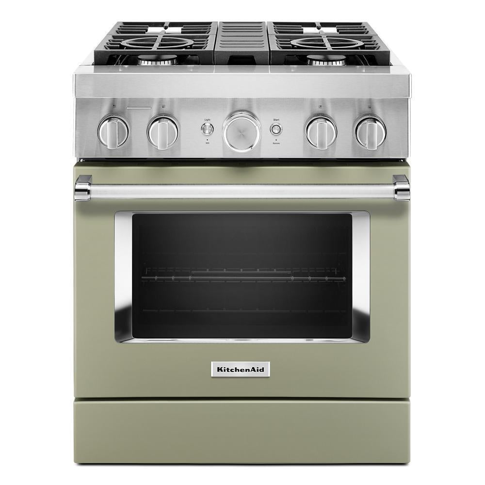 KitchenAid KFDC500JMB Kitchenaid 30 Smart Commercial Style Dual Fuel Range With 4 Burners Simon s Furniture Range