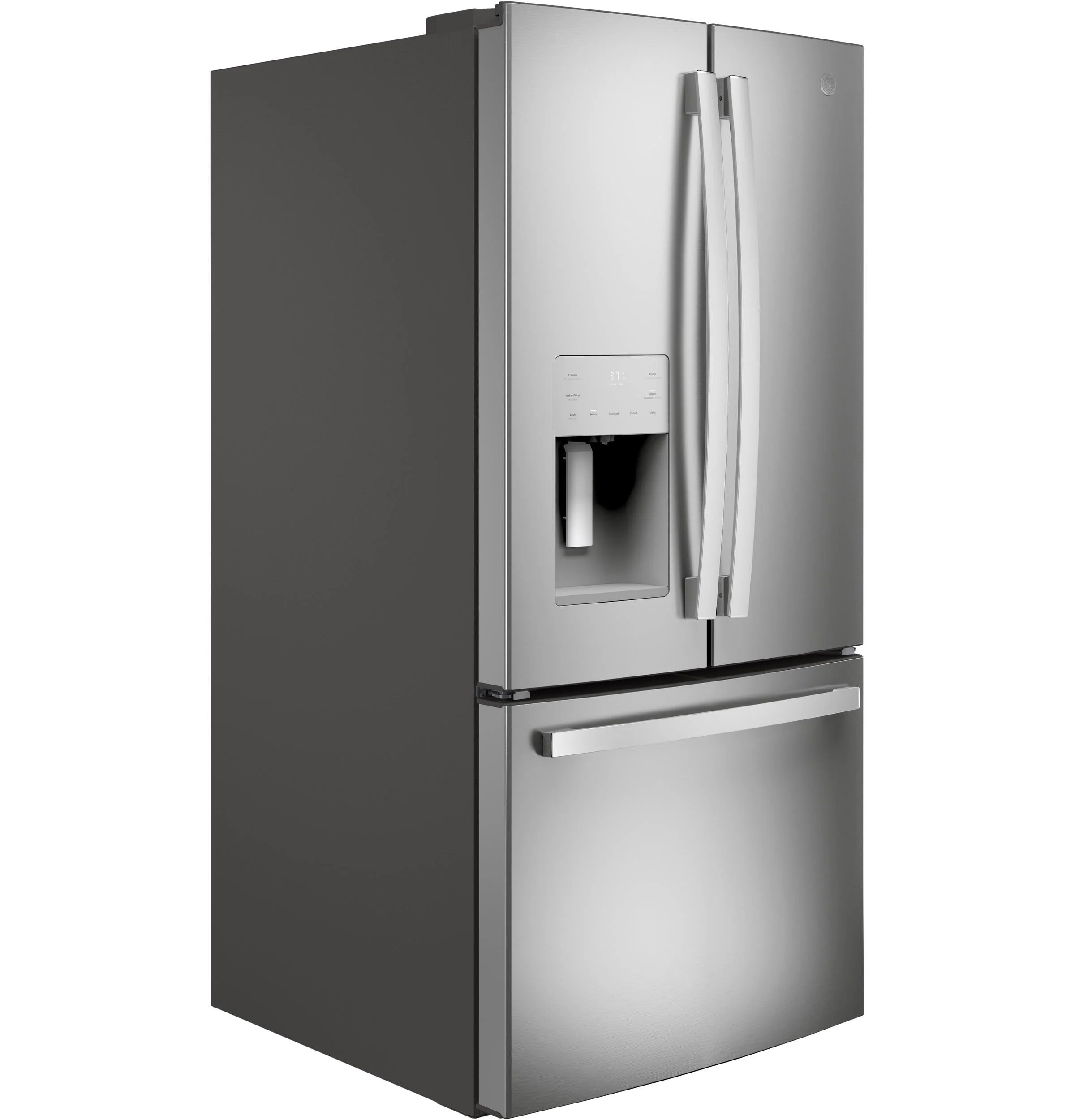 GE Appliances GFE24JYKFS The No Bending French Door Refrigerator ...