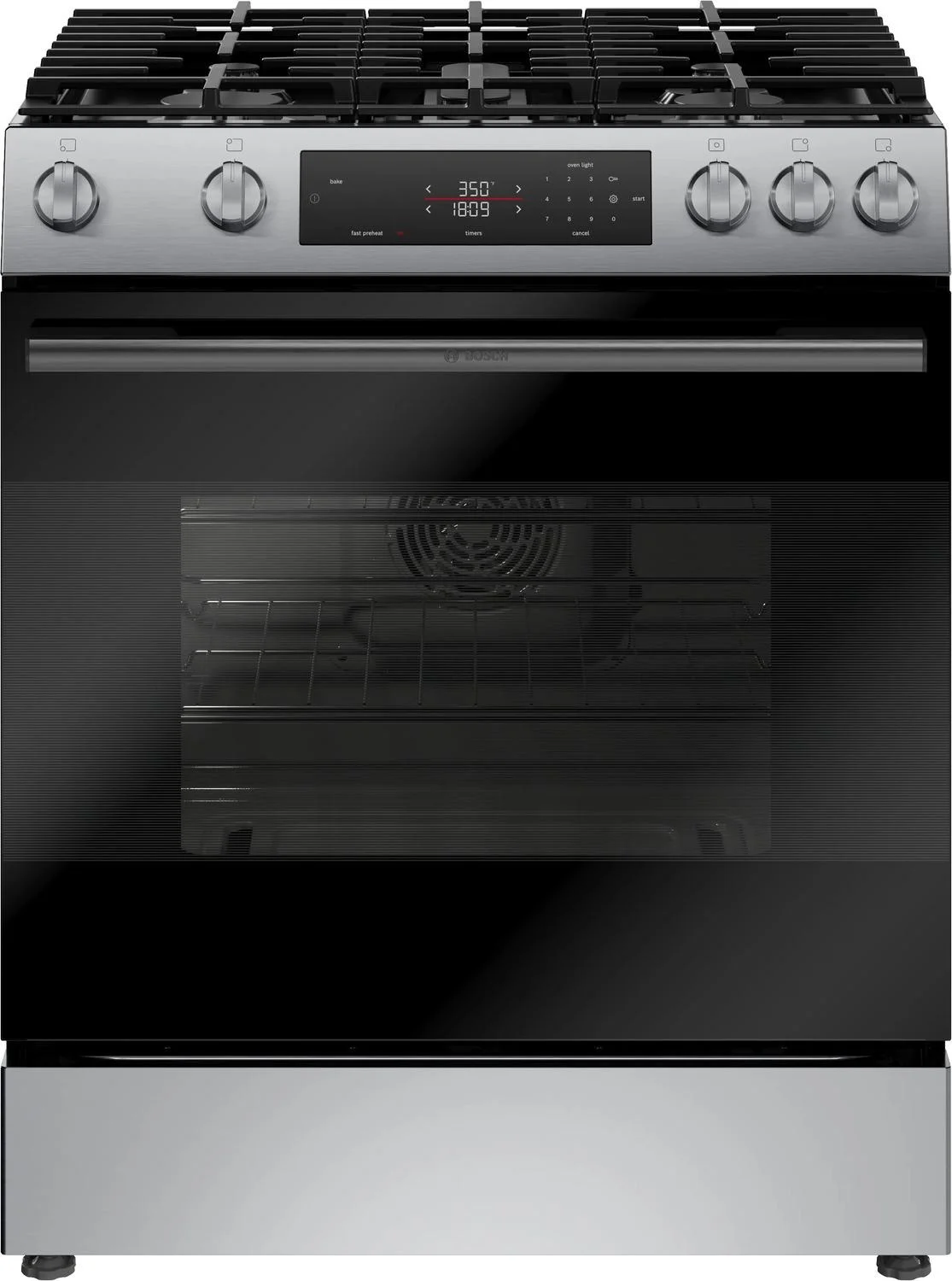 Bosch HGF1050MUC 100 Series Freestanding Gas Range Stainless Steel ...