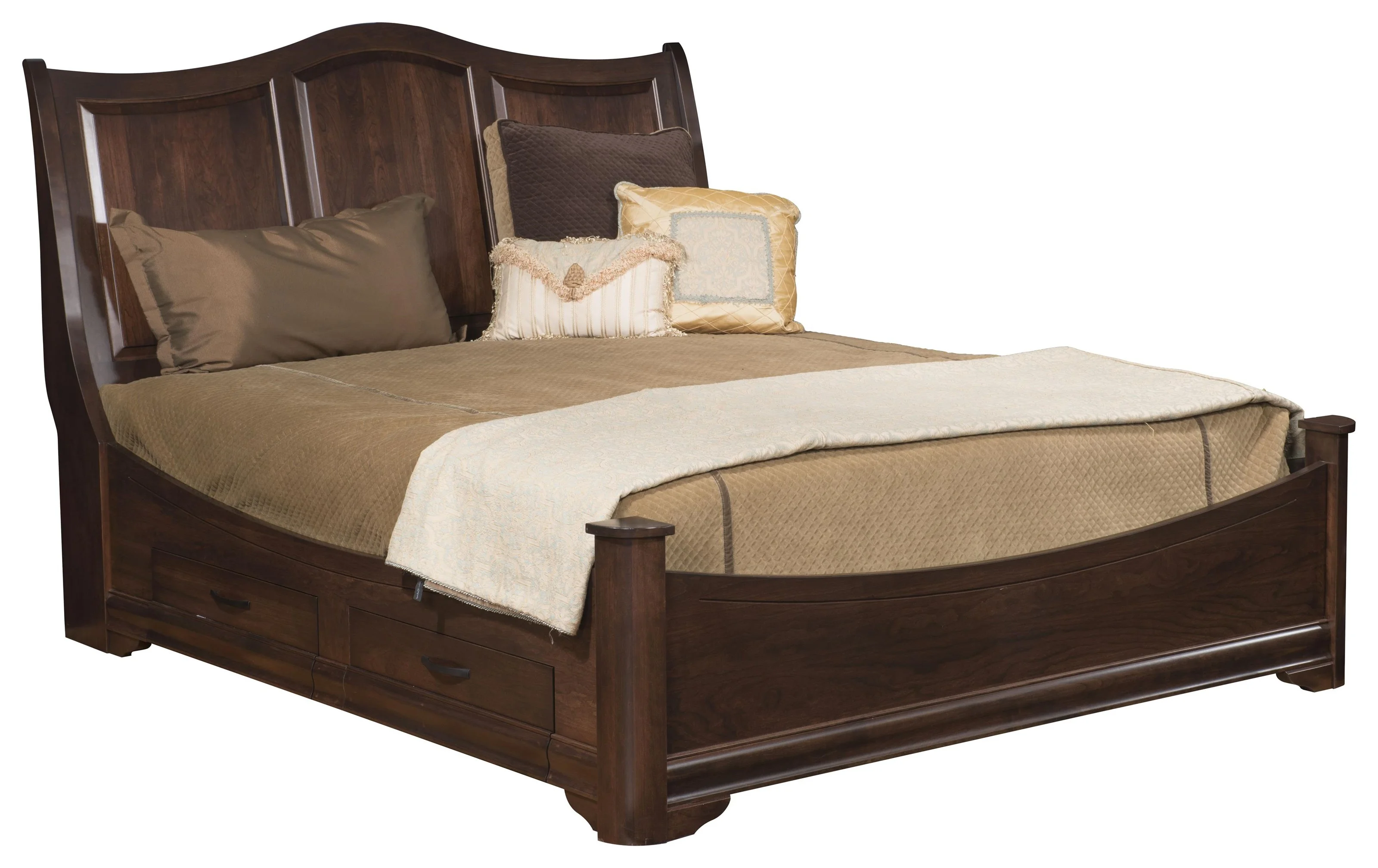 Kidron Woodcraft Normandy WAY48114DR/KIT King Sleigh Bed With Side Storage | Wayside Furniture ...