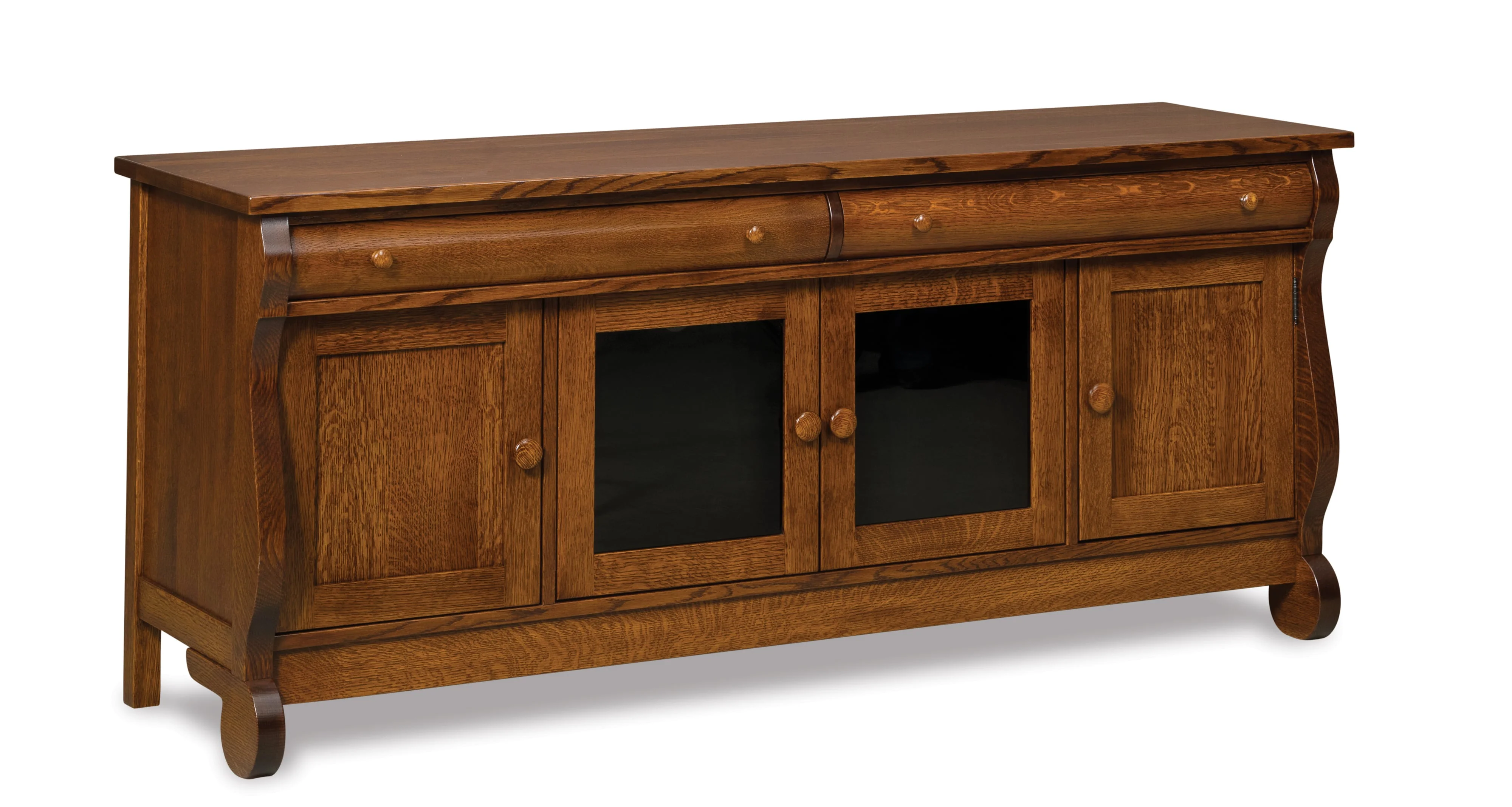 Forks Valley Woodworking Media Stands FVE-072-OCS-BP Old Classic Sleigh ...