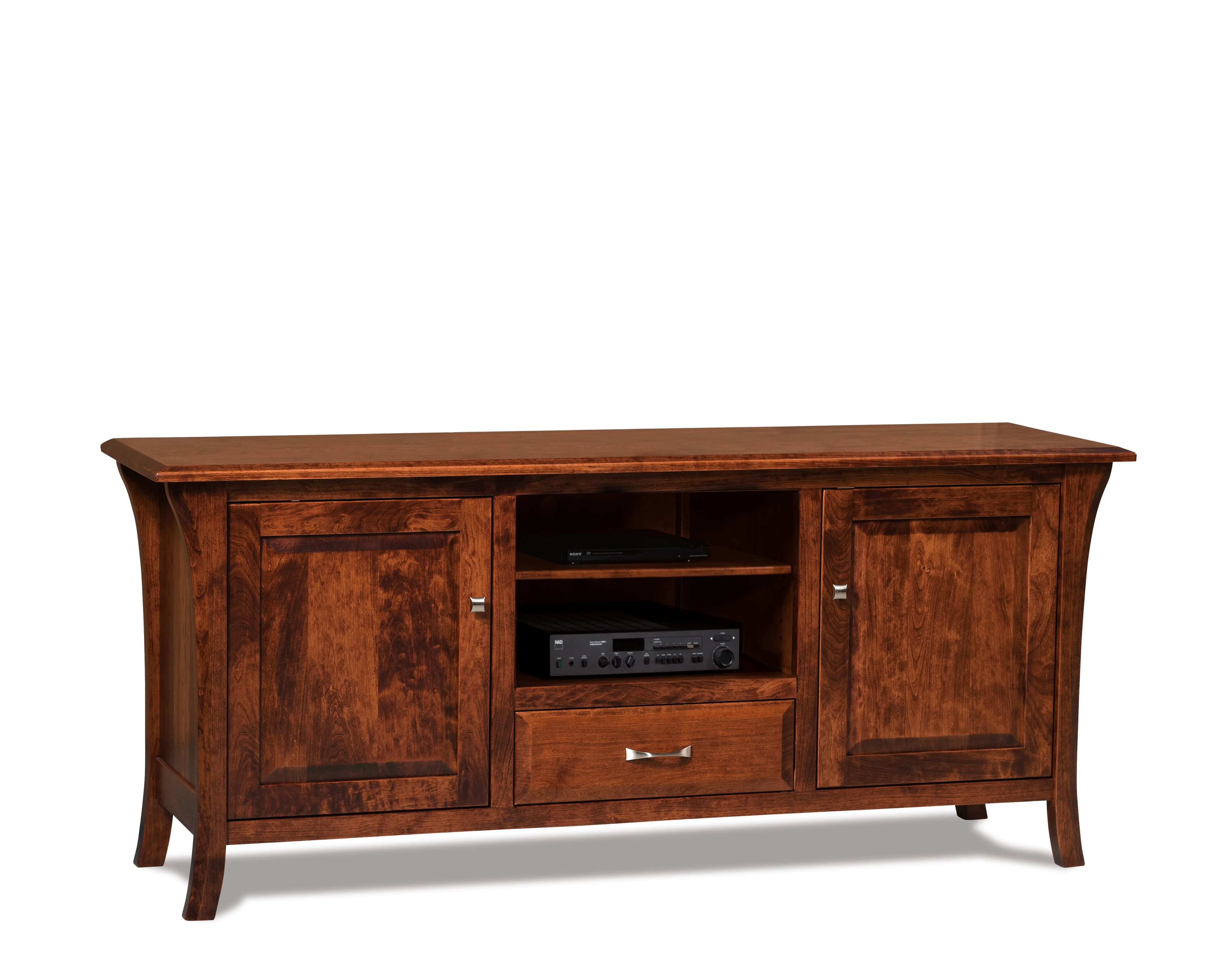 Forks Valley Woodworking Media Stands FVE-072-EN Ensenada 2 Door, 1 ...