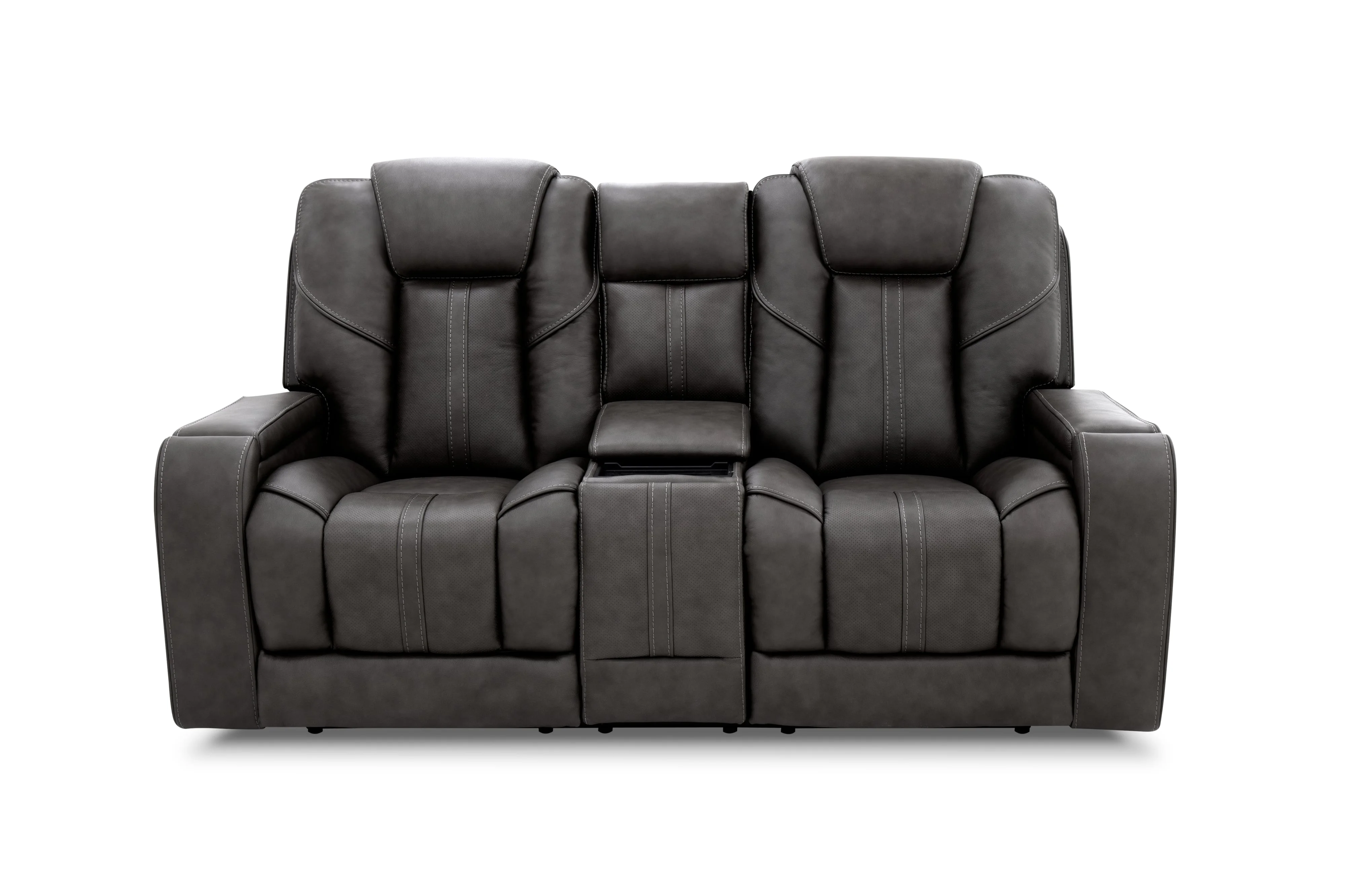 Moto Motion Alpha DC315 Triple Power Reclining Console Loveseat with ...