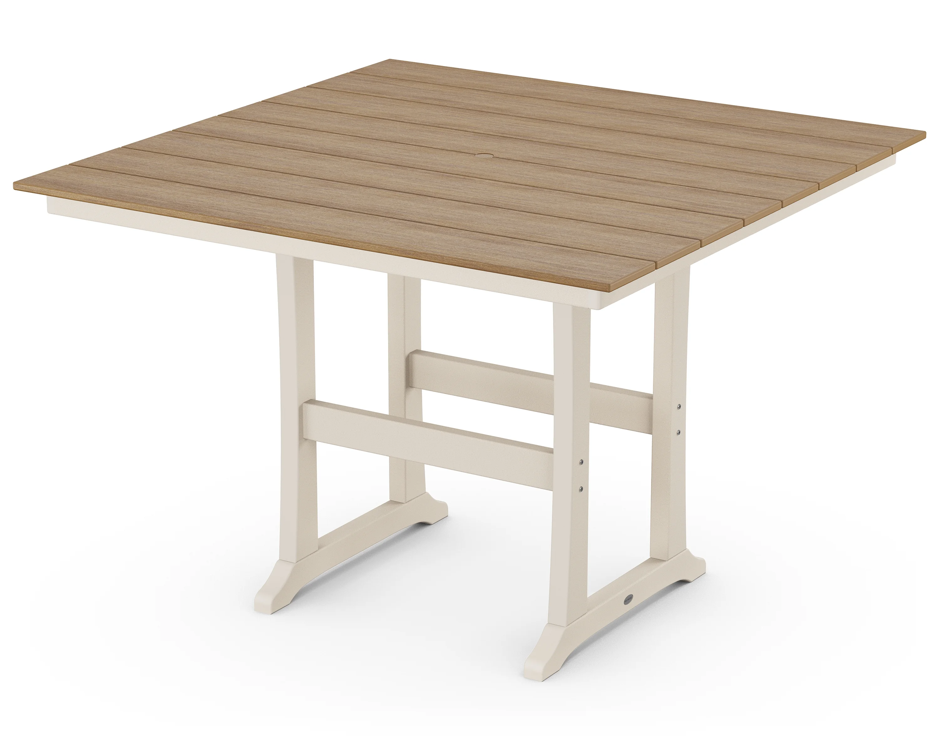 Polywood Tables PLB85-T1L1-SANTL Farmhouse Trestle 59" Bar Table ...