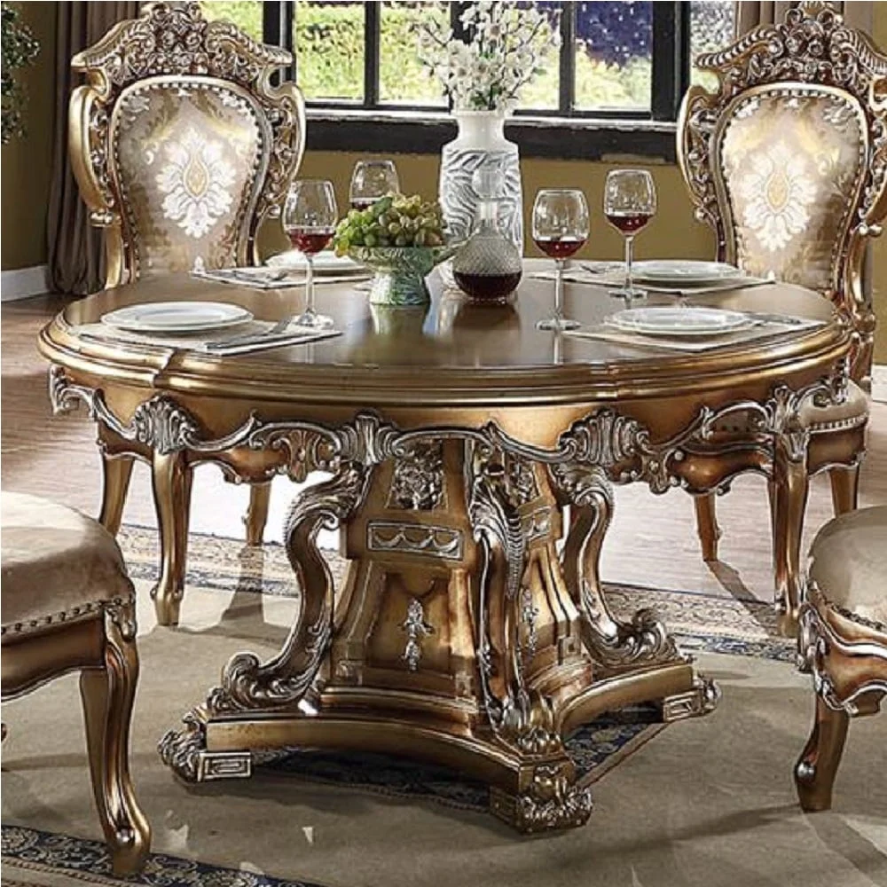 Acme Furniture Asenka DN60015 Traditional Round Dining Table | Del Sol ...