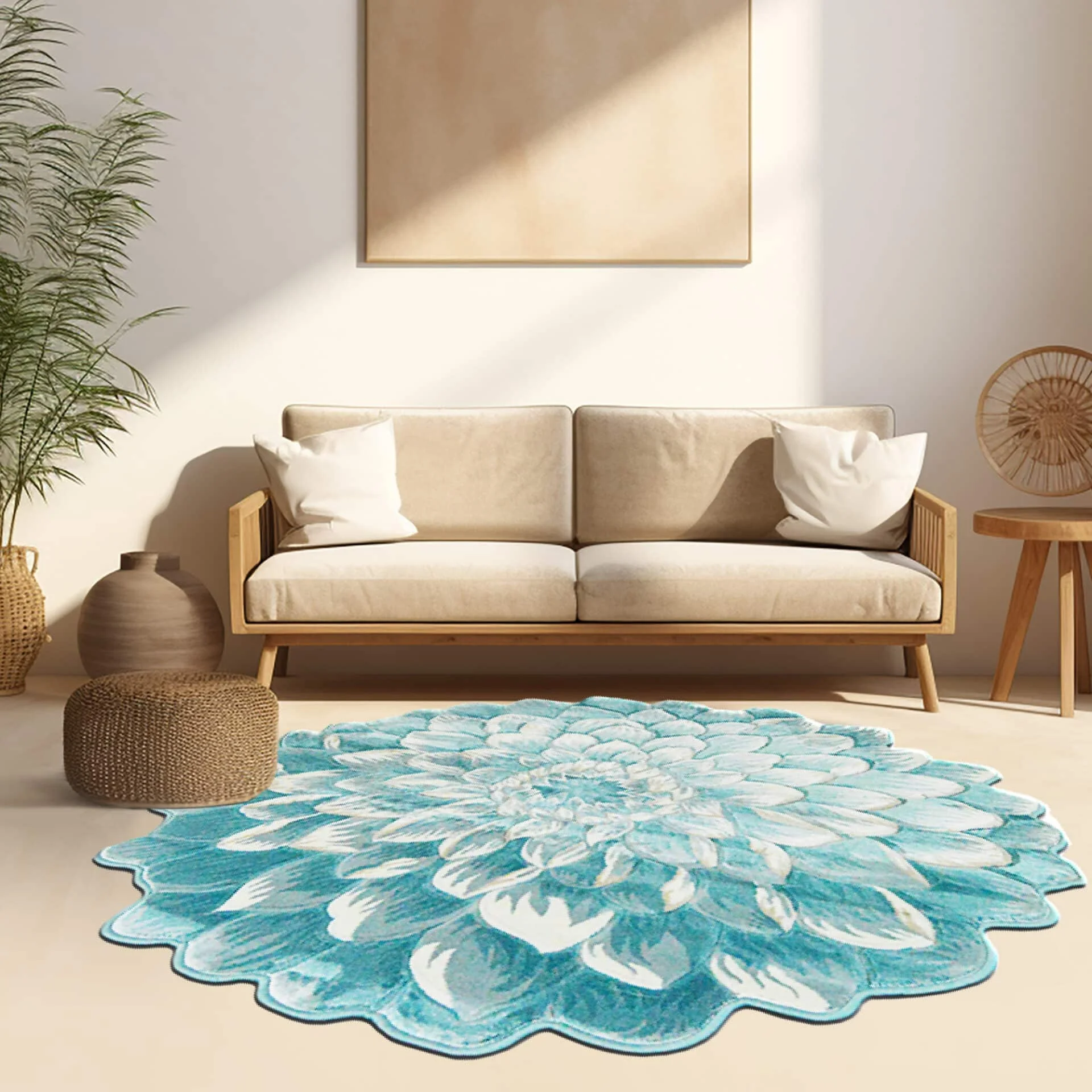 23433 FLOWER 7 FT BLUE DAISY | | 7 Day Furniture | Rugs
