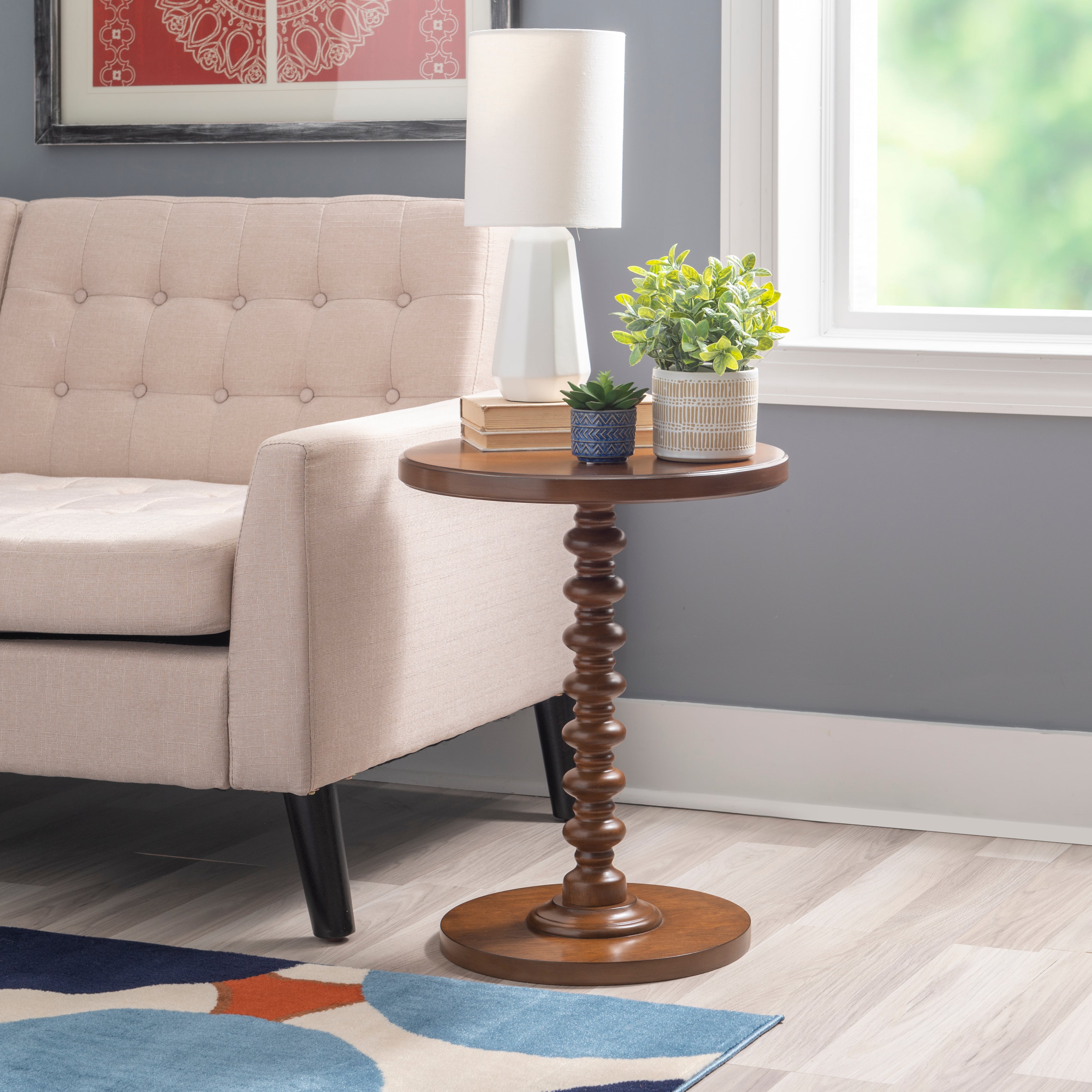Powell Aurora 20A2100H Modern Farmhouse Hazelnut Side Table | Wayside ...