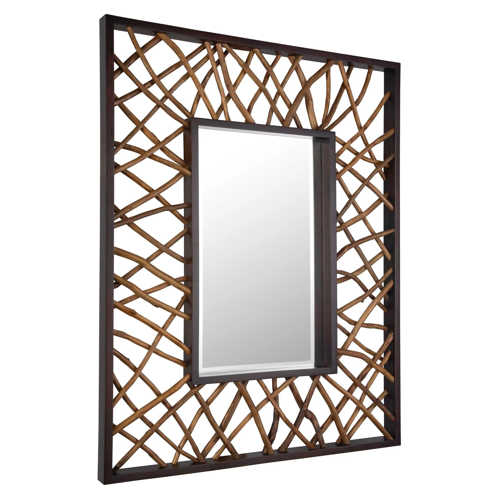 Uttermost Teak Maze 8184 Teak Maze Rectangle Mirror | Stuckey Furniture ...