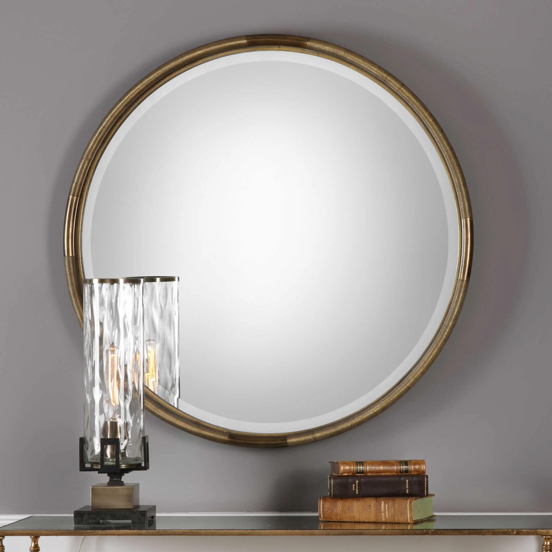 Uttermost Finnick 9244 Finnick Iron Coil Round Mirror | Stuckey ...