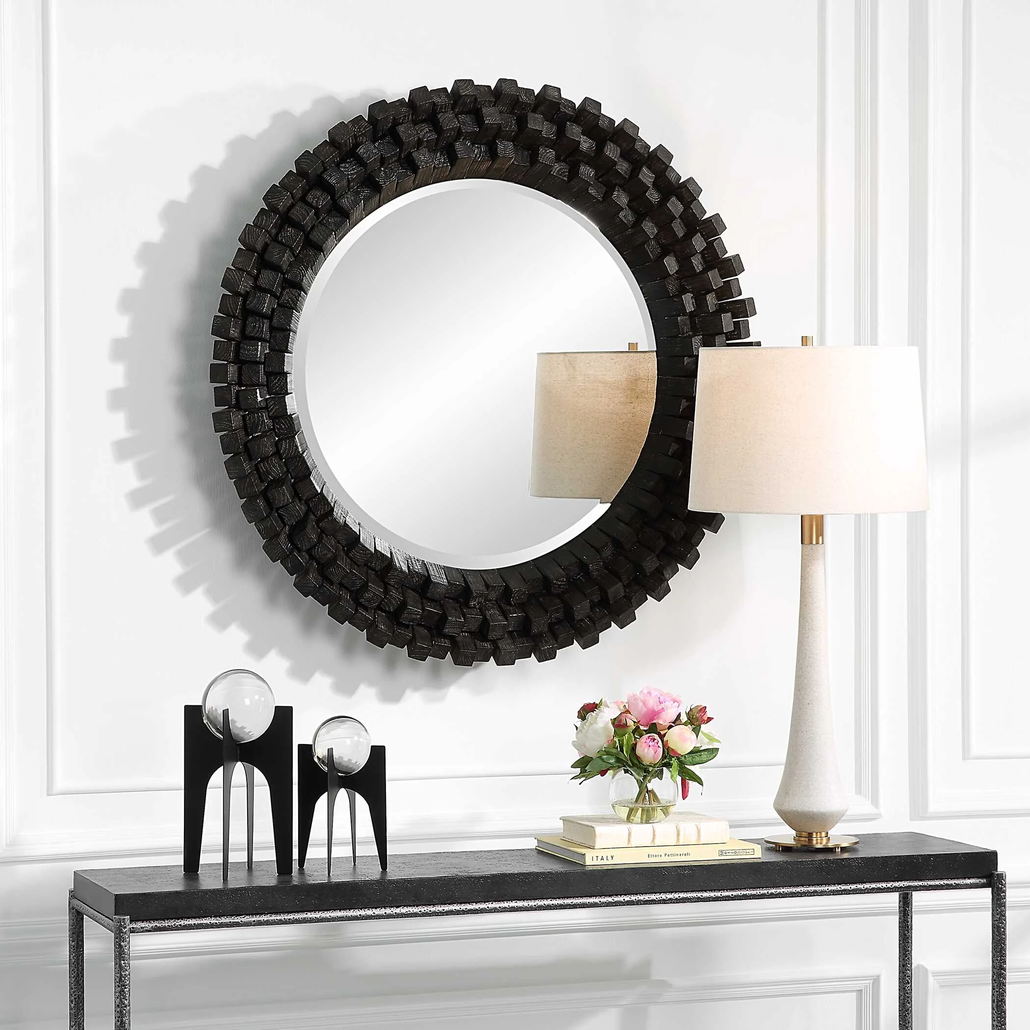 Uttermost Circle Of Piers 9920 Circle Of Piers Round Mirror | Mueller ...