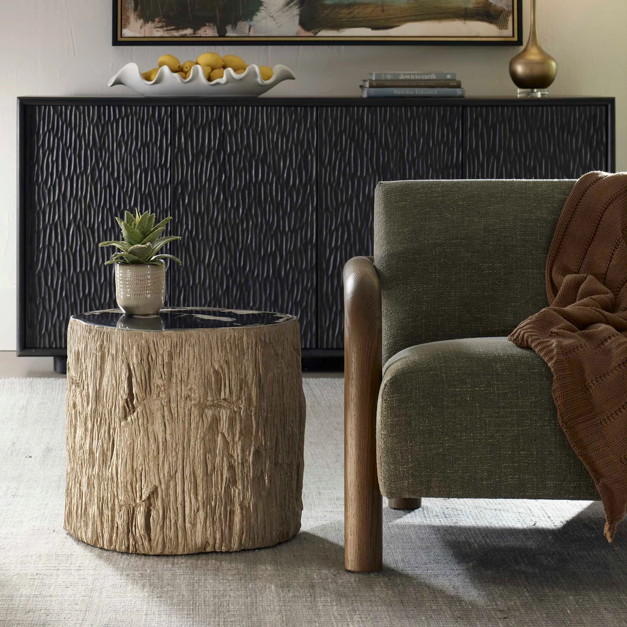 Uttermost Arco 50321 Arco Petrified Wood Top Accent Table | Stuckey ...