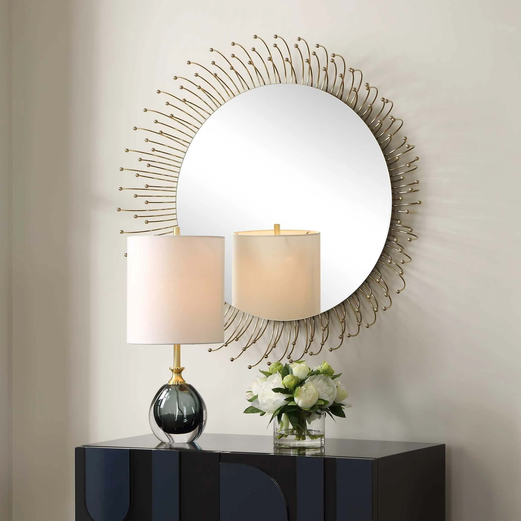 Uttermost Aga 9985 Aga Round Gold Mirror | Birmingham Wholesale ...