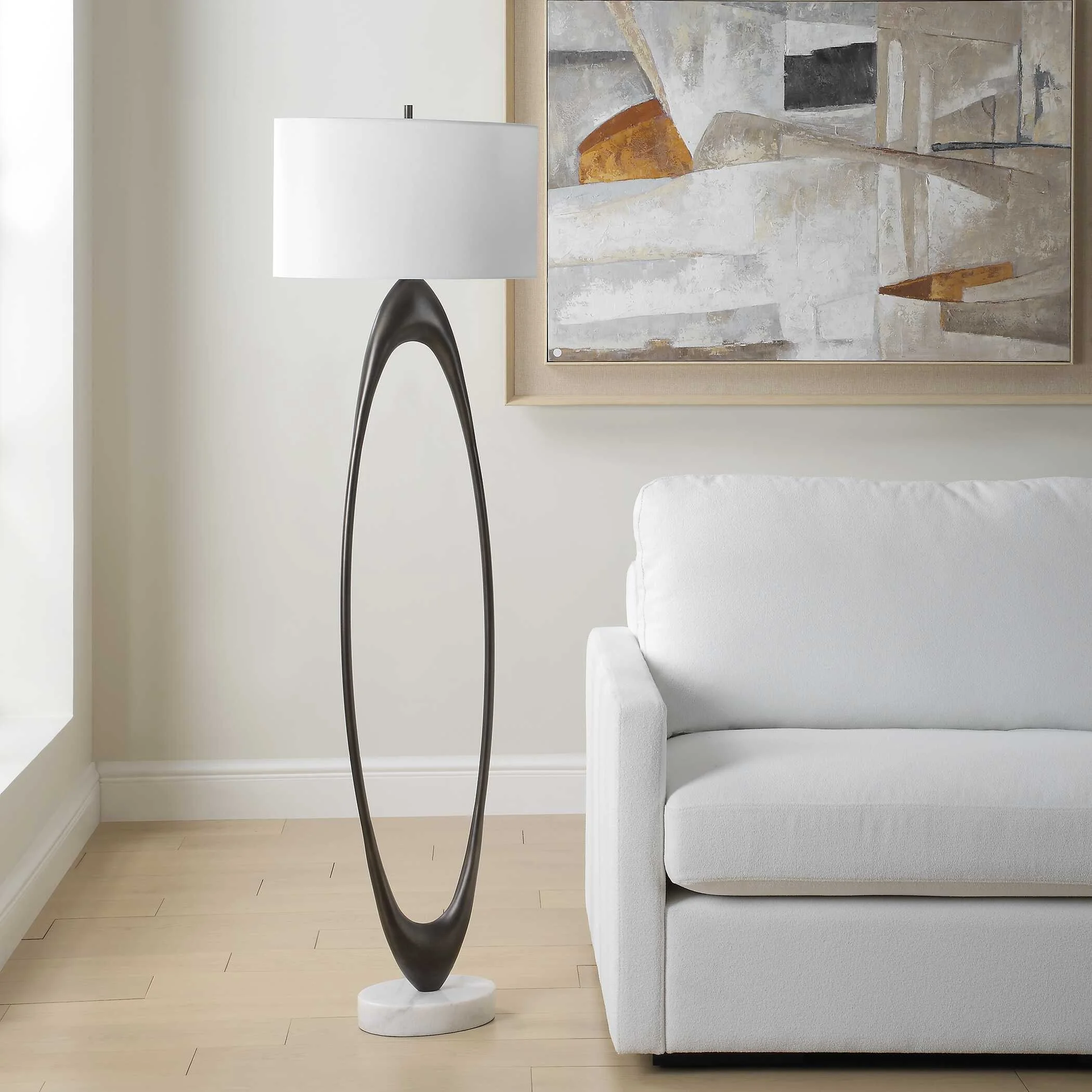 Uttermost Sonic 30643 Sonic Open Oval Floor Lamp | Mueller Furniture ...