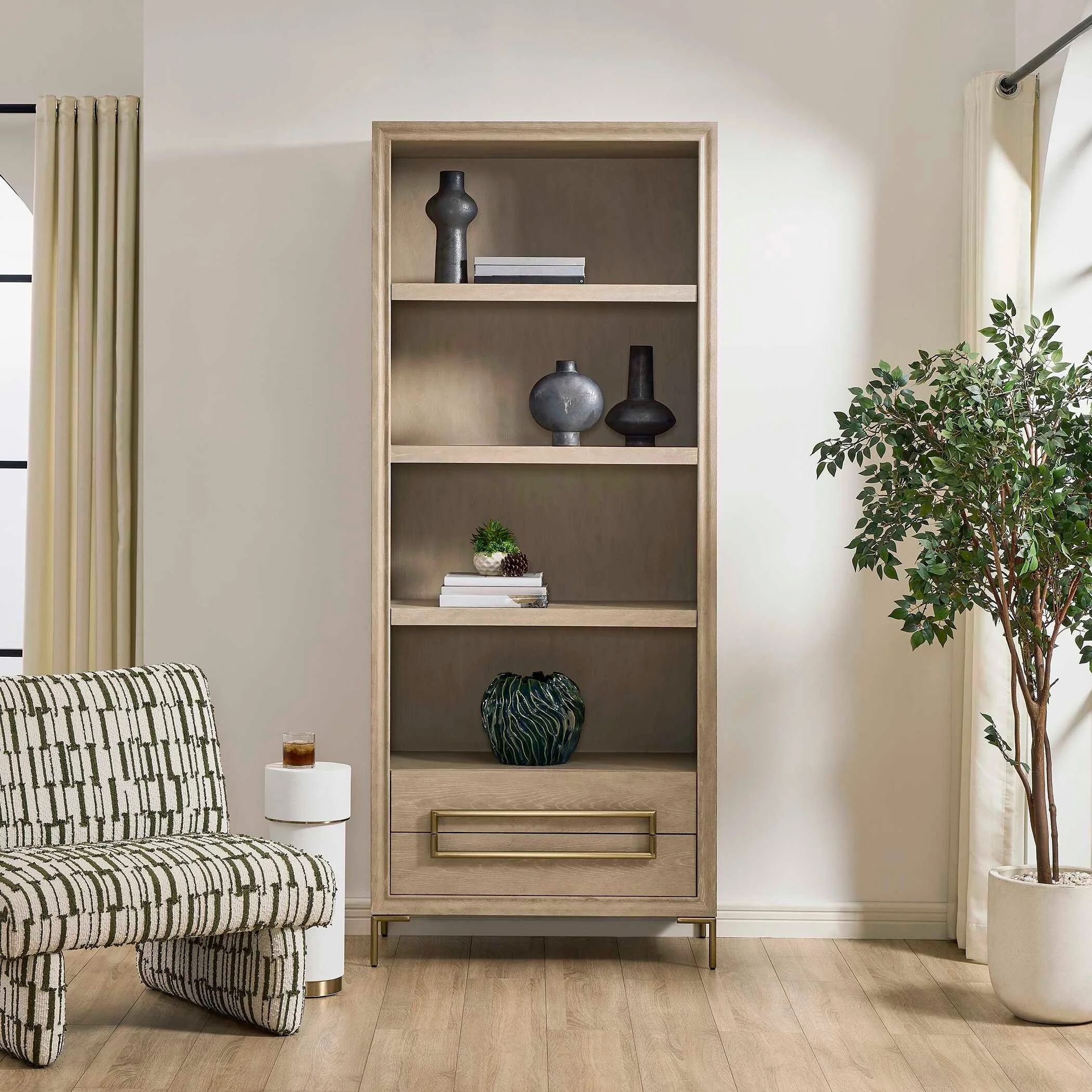 Ultimate Accents Alessia 50317 Alessia Light Oak Etagere | Reeds ...