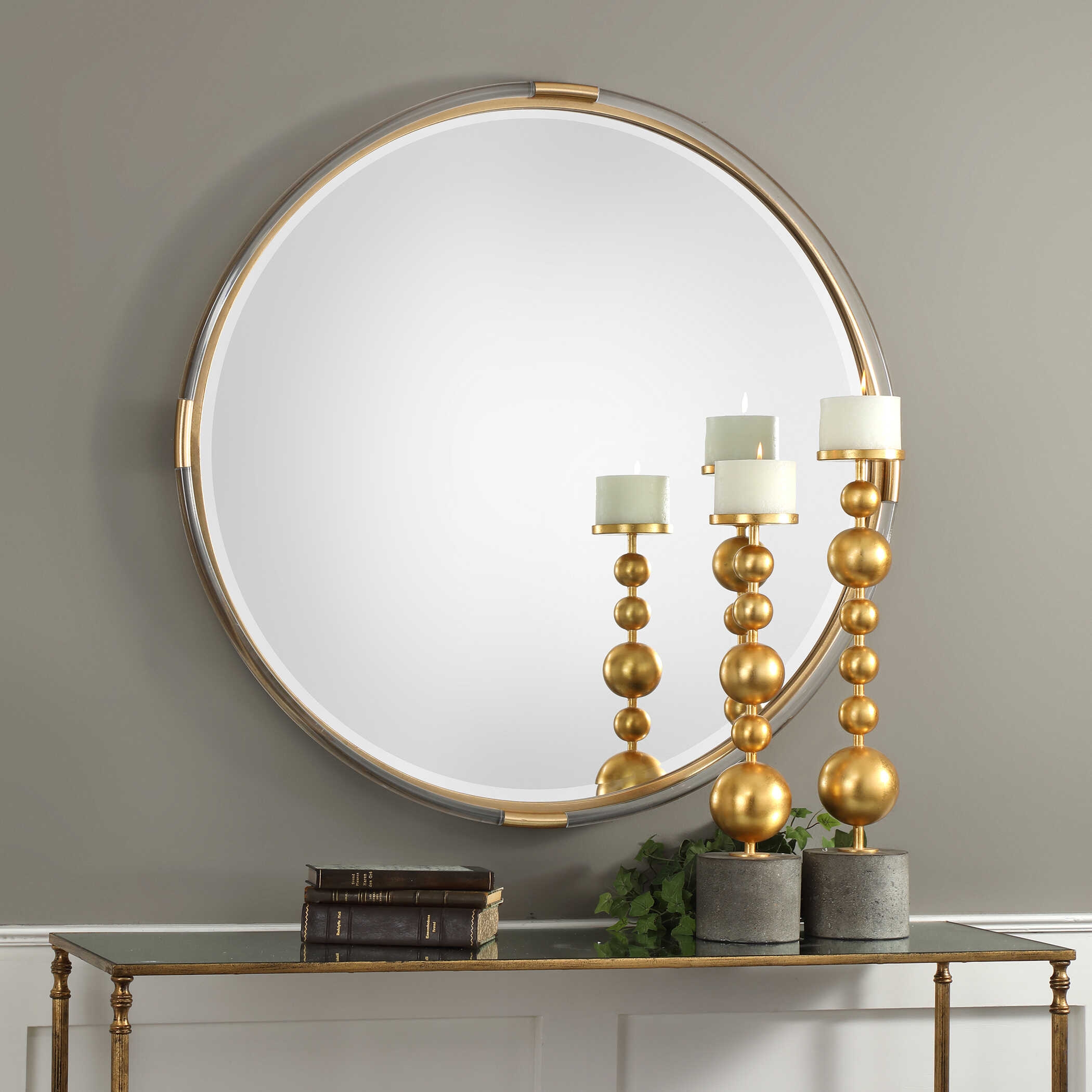 Uttermost Mackai 9333 Mackai Round Gold Mirror | Birmingham Wholesale ...