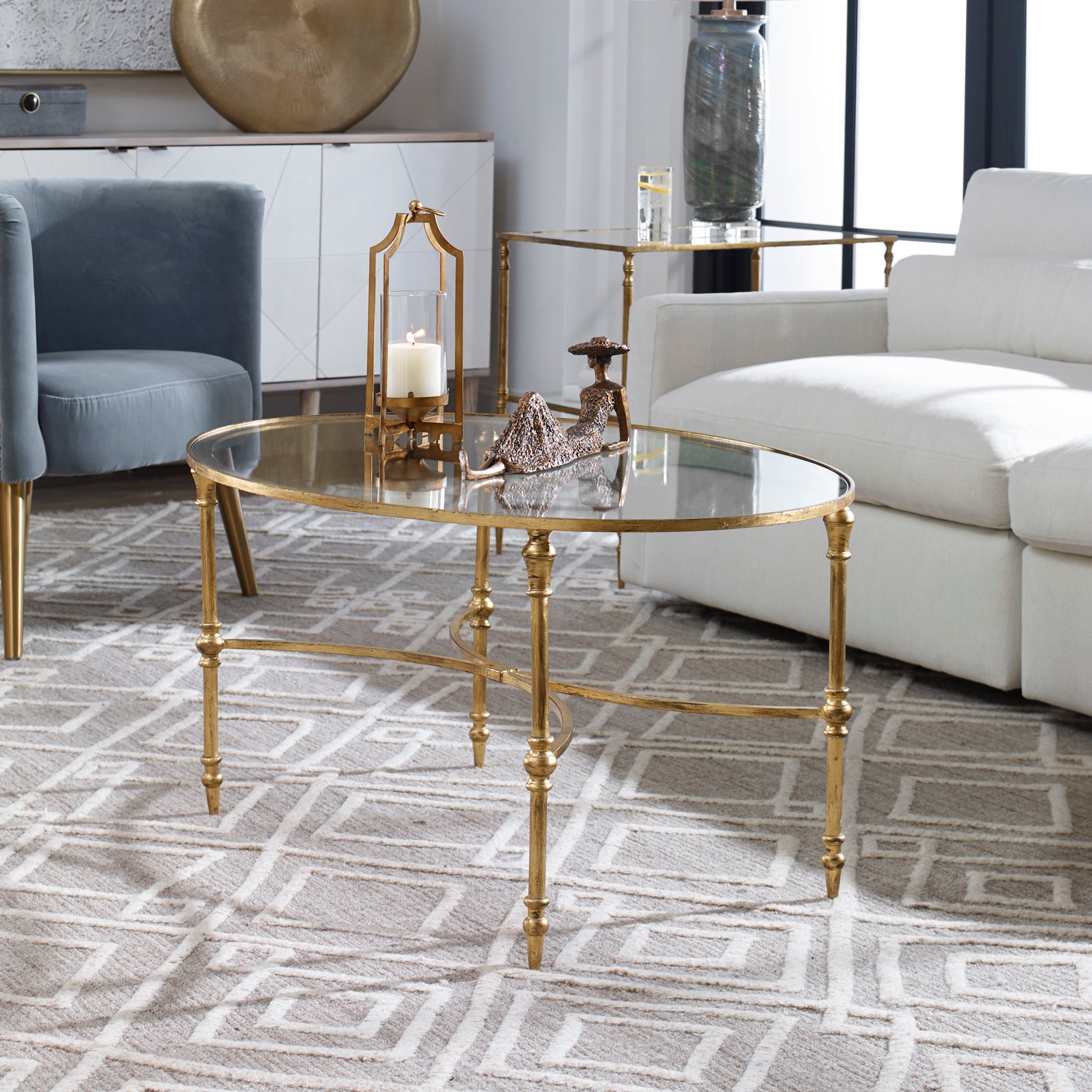 Uttermost Accent Furniture Occasional Tables 24338 Vitya Glass Coffee Table Wayside Furniture Mattress Occ Cocktail Coffee Tables