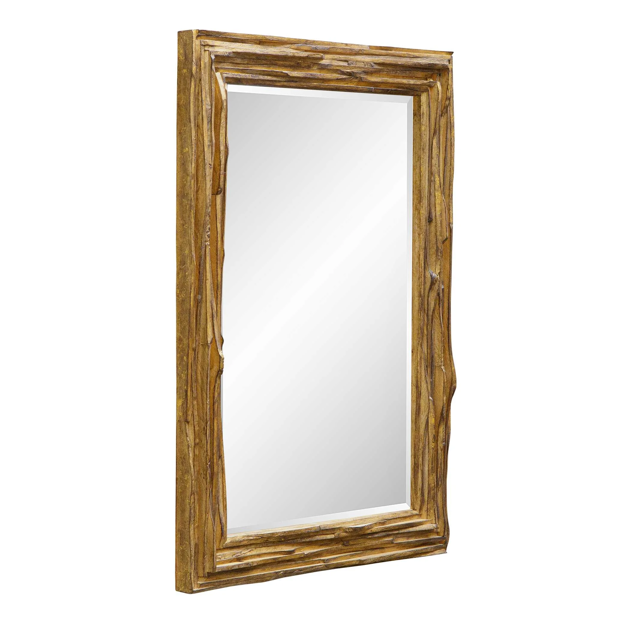 Uttermost Overlap 8213 Overlap Teak Wood Mirror | Stuckey Furniture ...