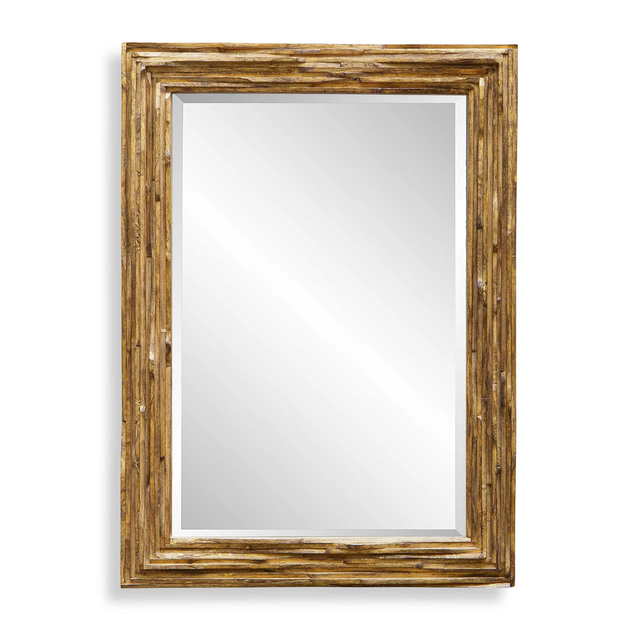 Uttermost Overlap 8213 Overlap Teak Wood Mirror | Stuckey Furniture ...