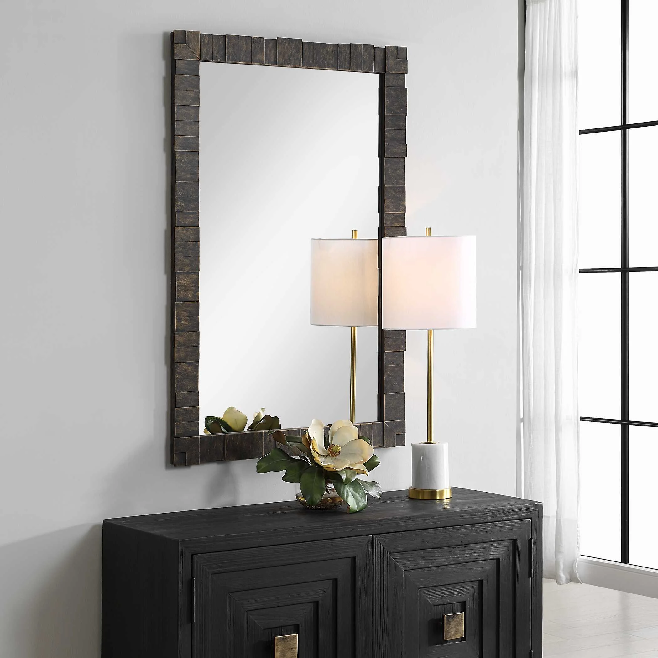 Uttermost Bustelo 8236 Bustelo Dark Bronze Mirror | Birmingham ...
