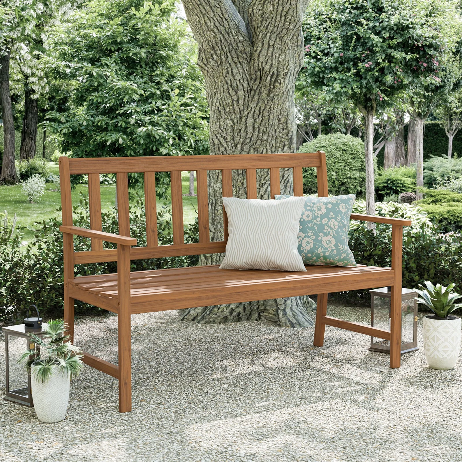 Furniture of America - FOA Borkum GM-1017 Rustic Garden Bench | Del Sol ...