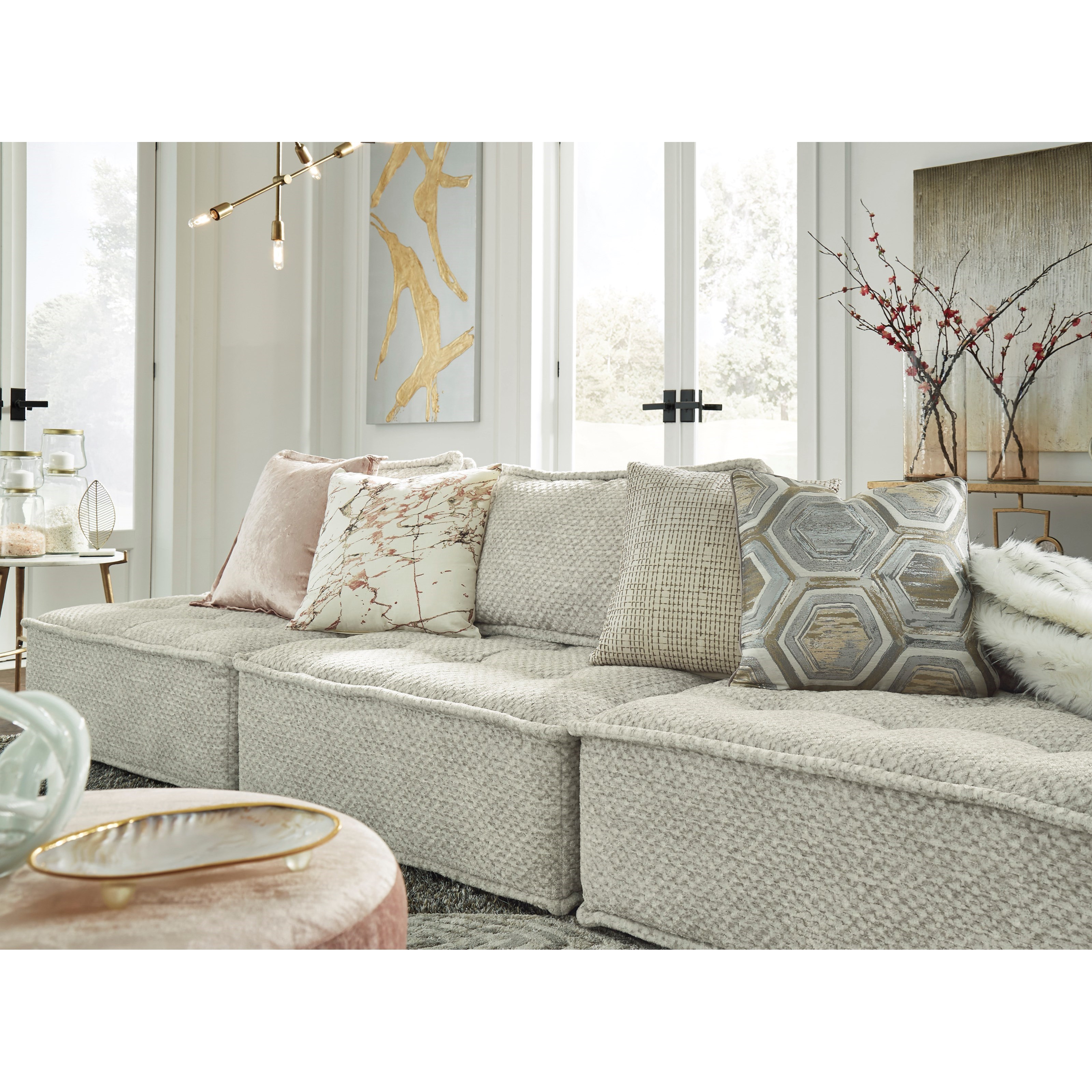 Signature Design by Ashley Bales A3000244 Modular Floor Accent Chair ...