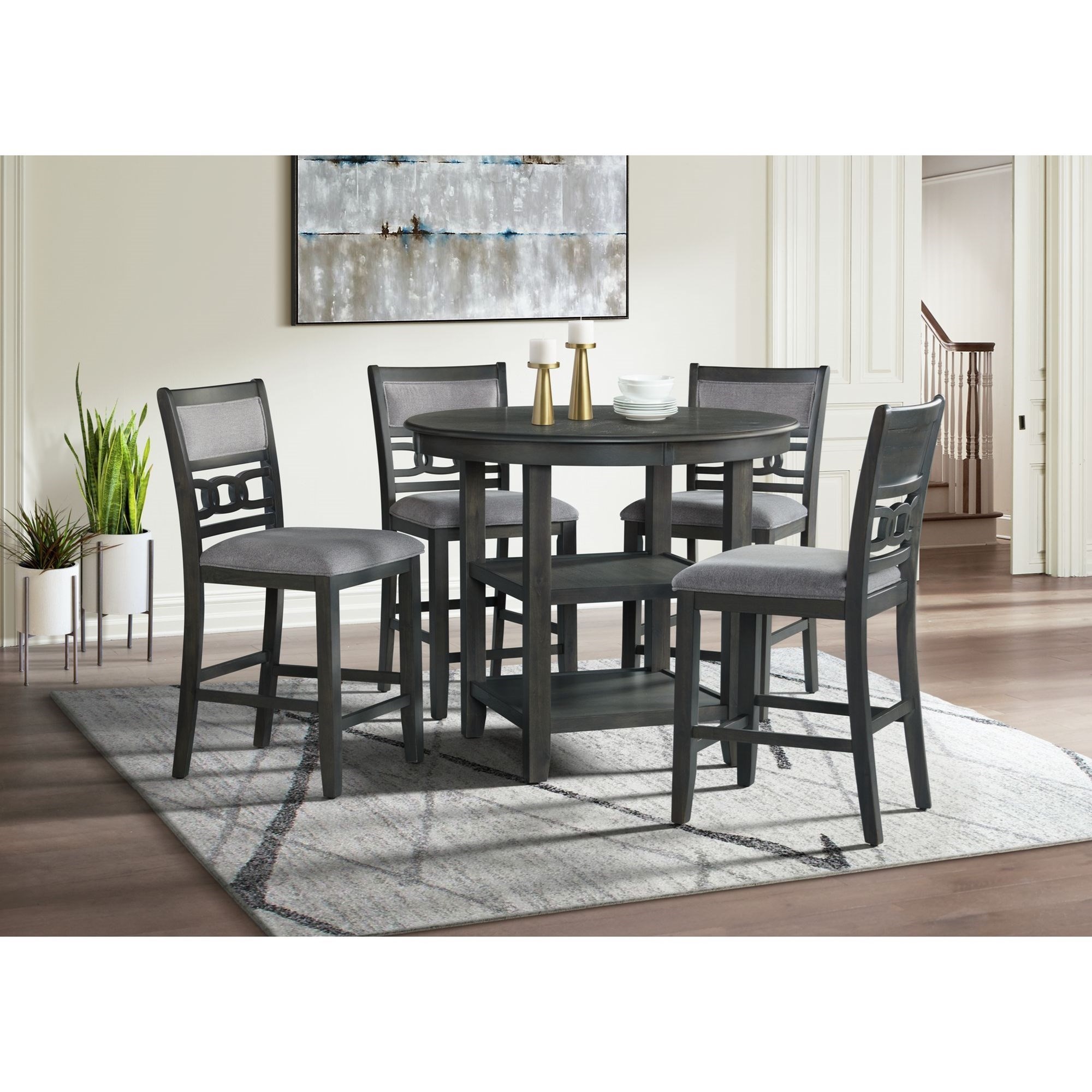 Elements Amherst DAH350CT Round Counter Height Dining Table with ...