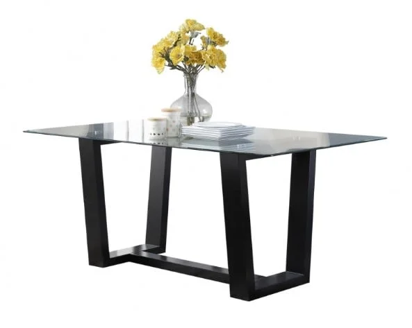 Winners Only Encore DE14070E Contemporary Glass Top Table Dining Table ...