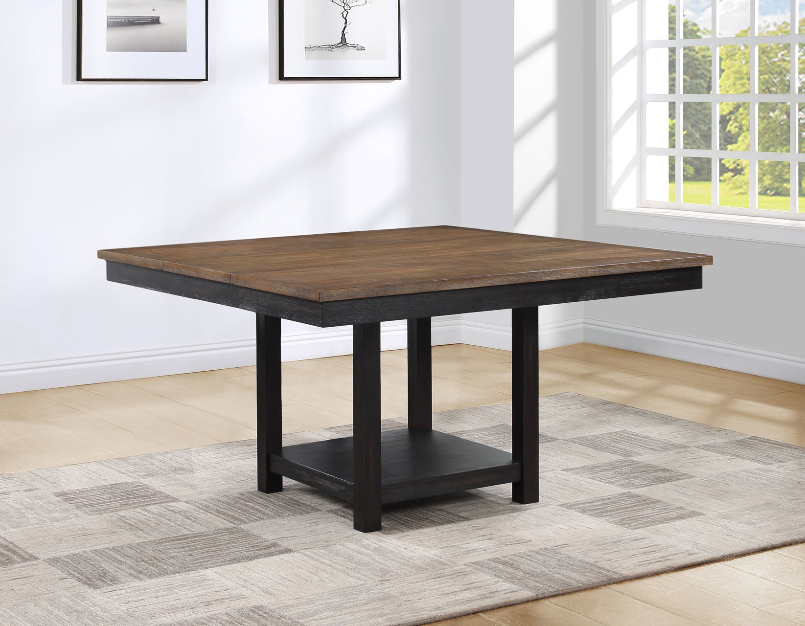 Steve Silver Harington HO500T Transitional Dining Table with 16-Inch ...