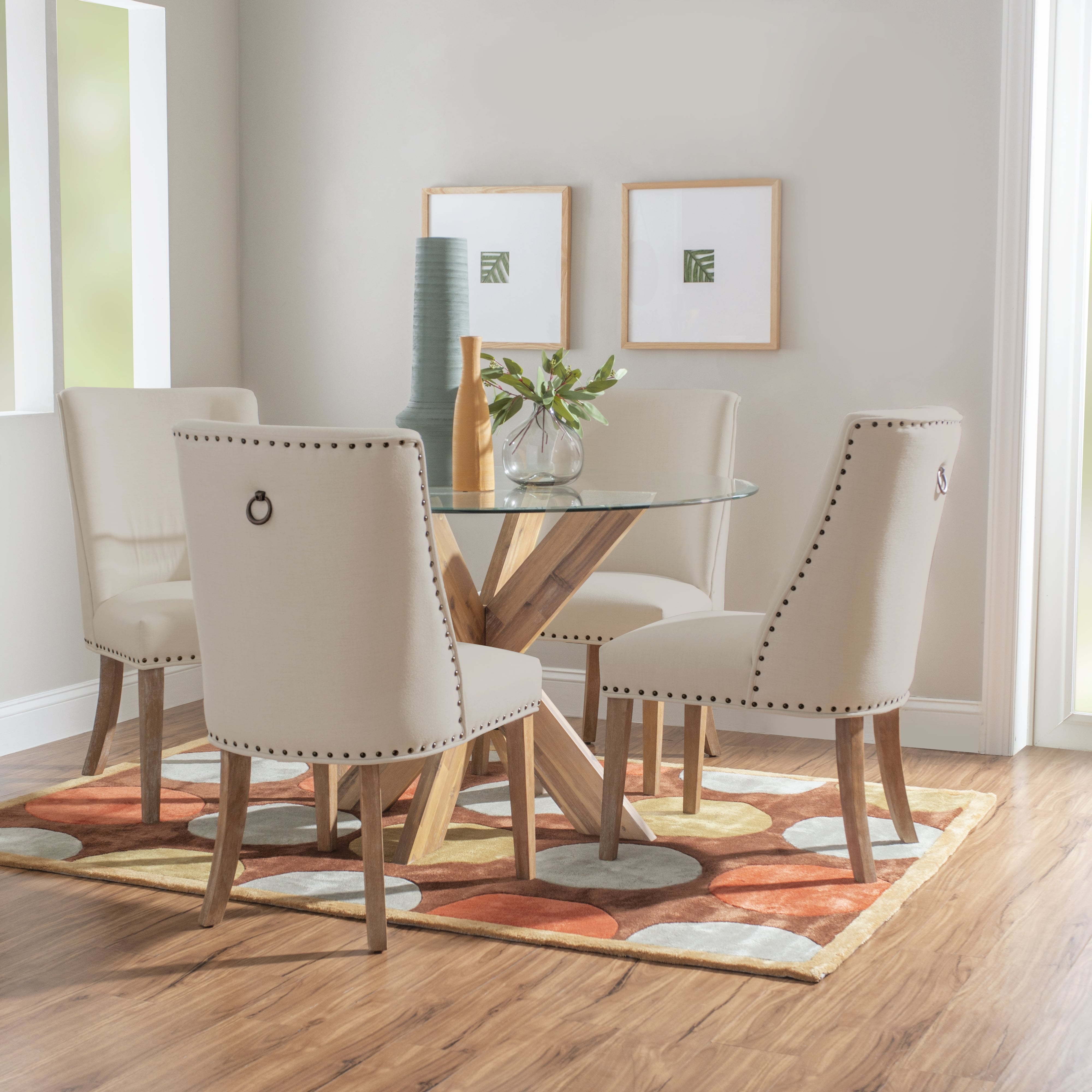 Powell Adler 20D2015NATNAT5 Contemporary Adler 5-Piece Dining Set with ...