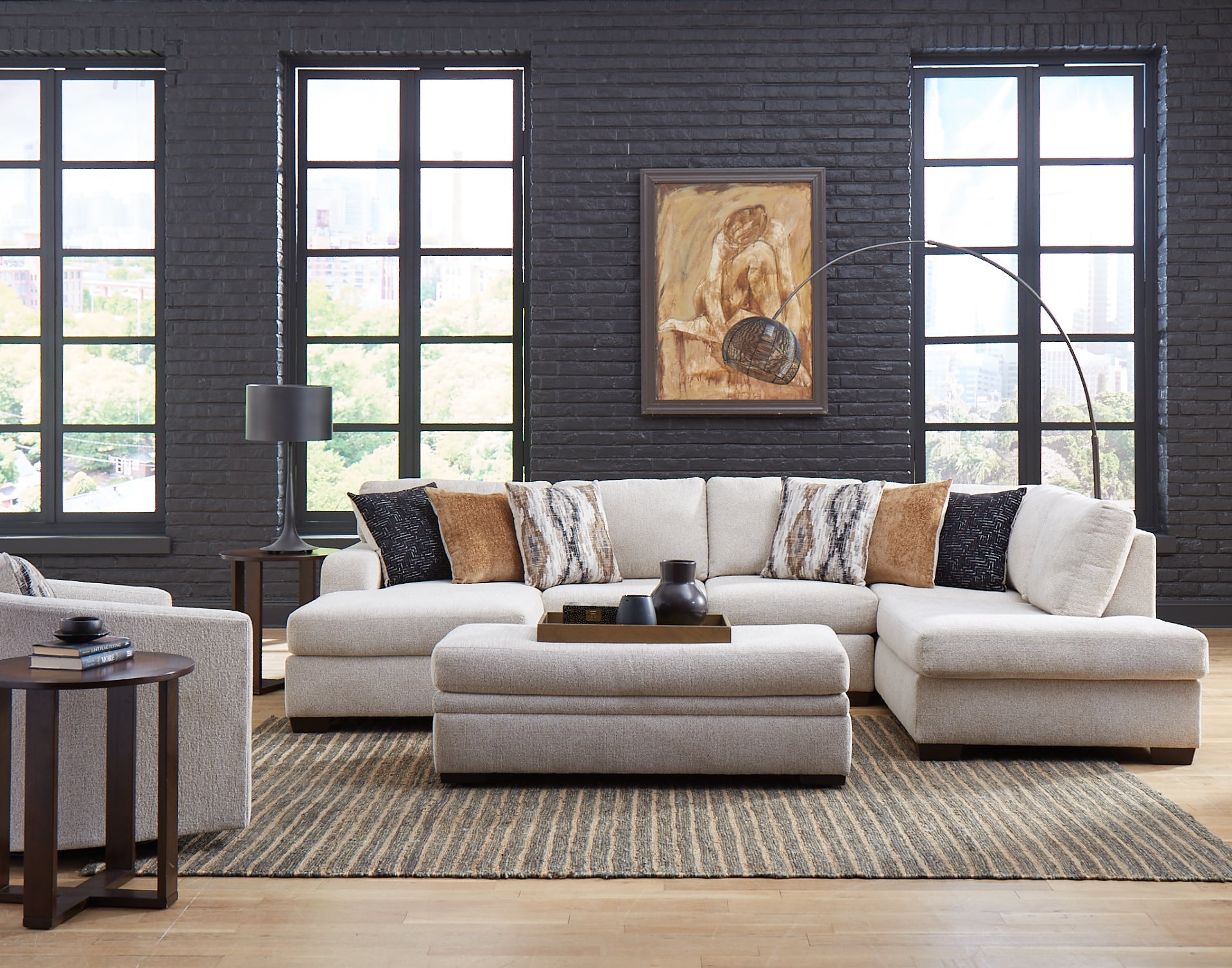 Behold Home 1671 Milan 11908454 Contemporary Sectional Sofa Behold Home 1671 Milan 11908454 Contemporary Sectional Sofa