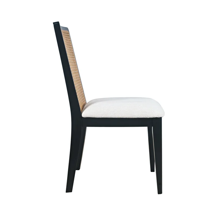 Jofran Ellington 2421-DANECHBLK Transitional Cane Back Dining Chair ...