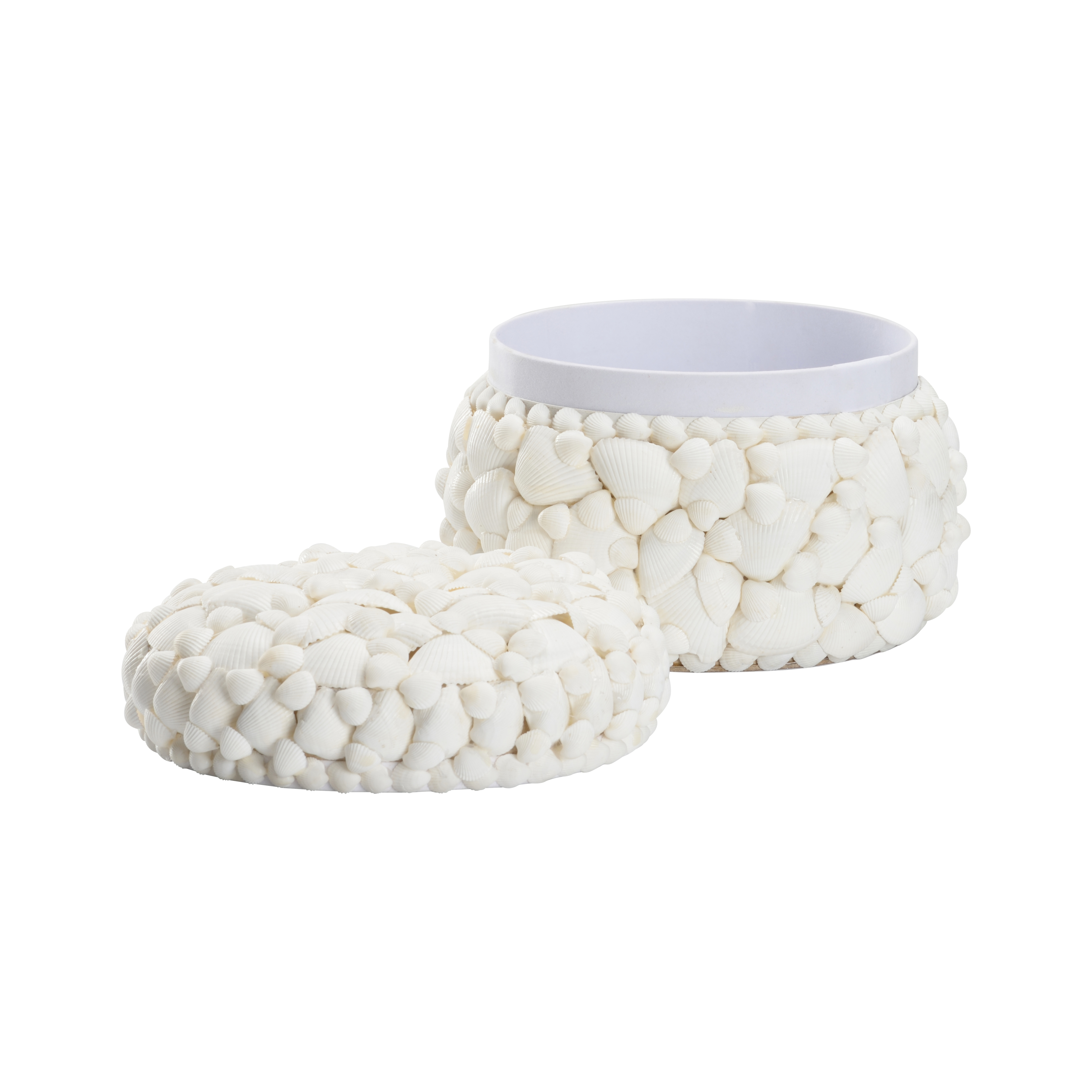 Chelsea House Chelsea House Misc 385859 Round White Shell Box ...