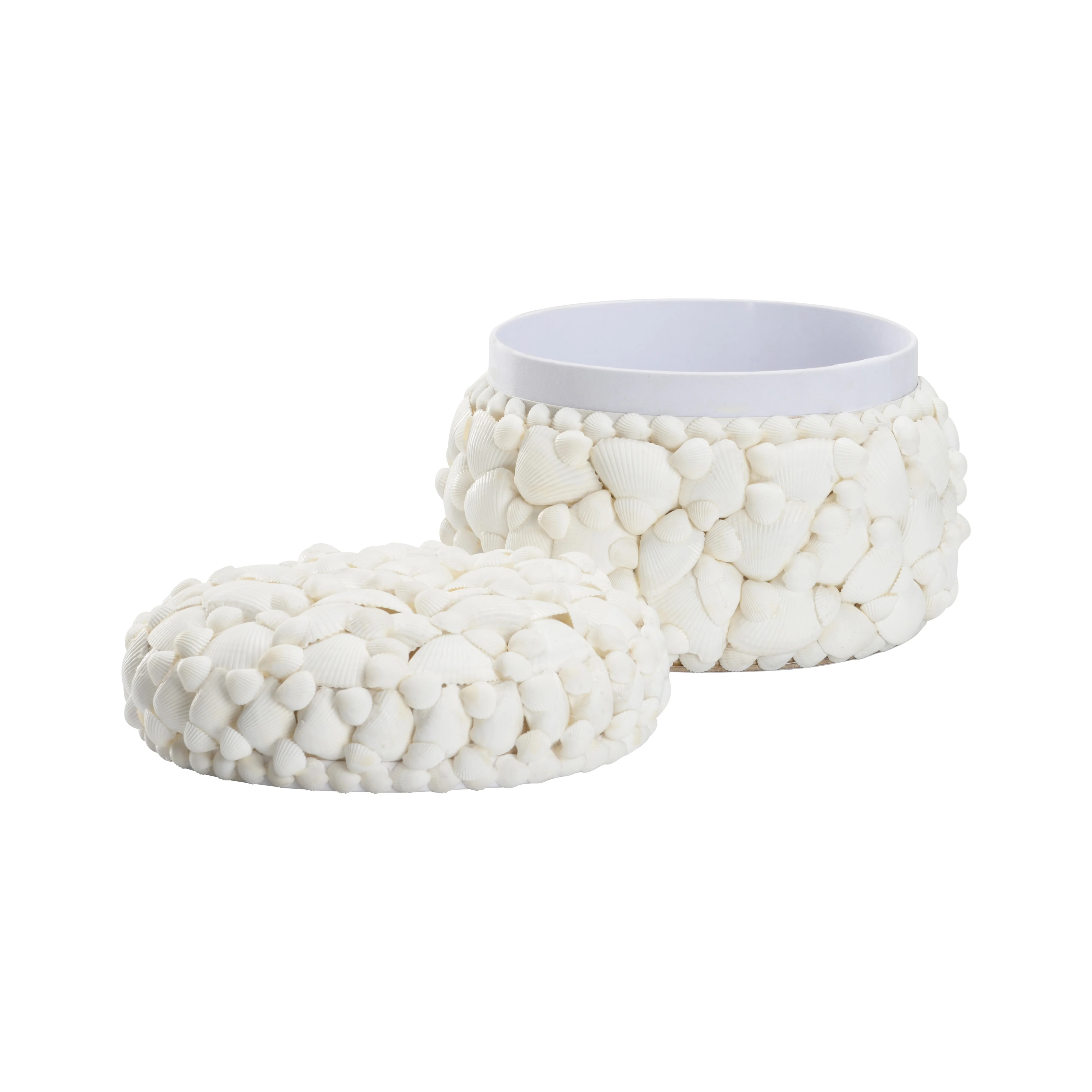 Chelsea House Chelsea House Misc 385859 Round White Shell Box ...
