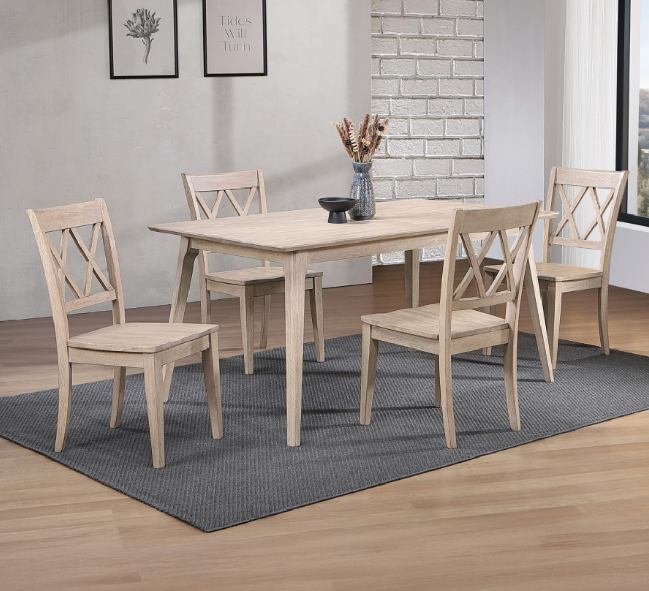 Winners Only Brookhaven DBA1552SN Transitional X-Back Dining Side Chair ...